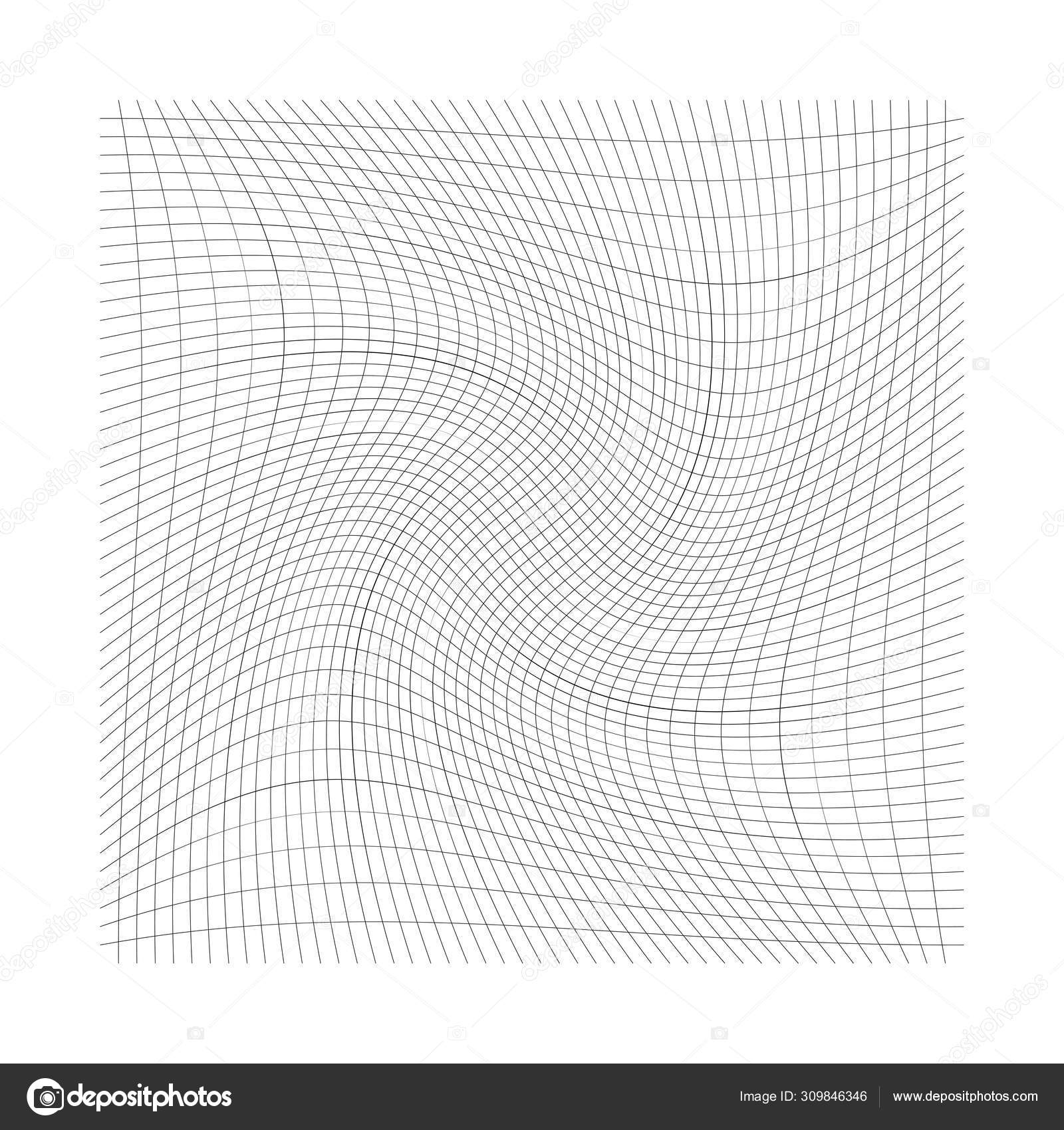 Grid, mesh of lines with circular spiral, twist, roll effect. Wh Stock Vector by ©vectorguy ...