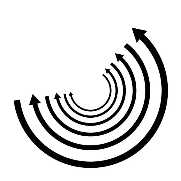 Rotation, revolve, torsion concept circular arrow illustration. Stock ...