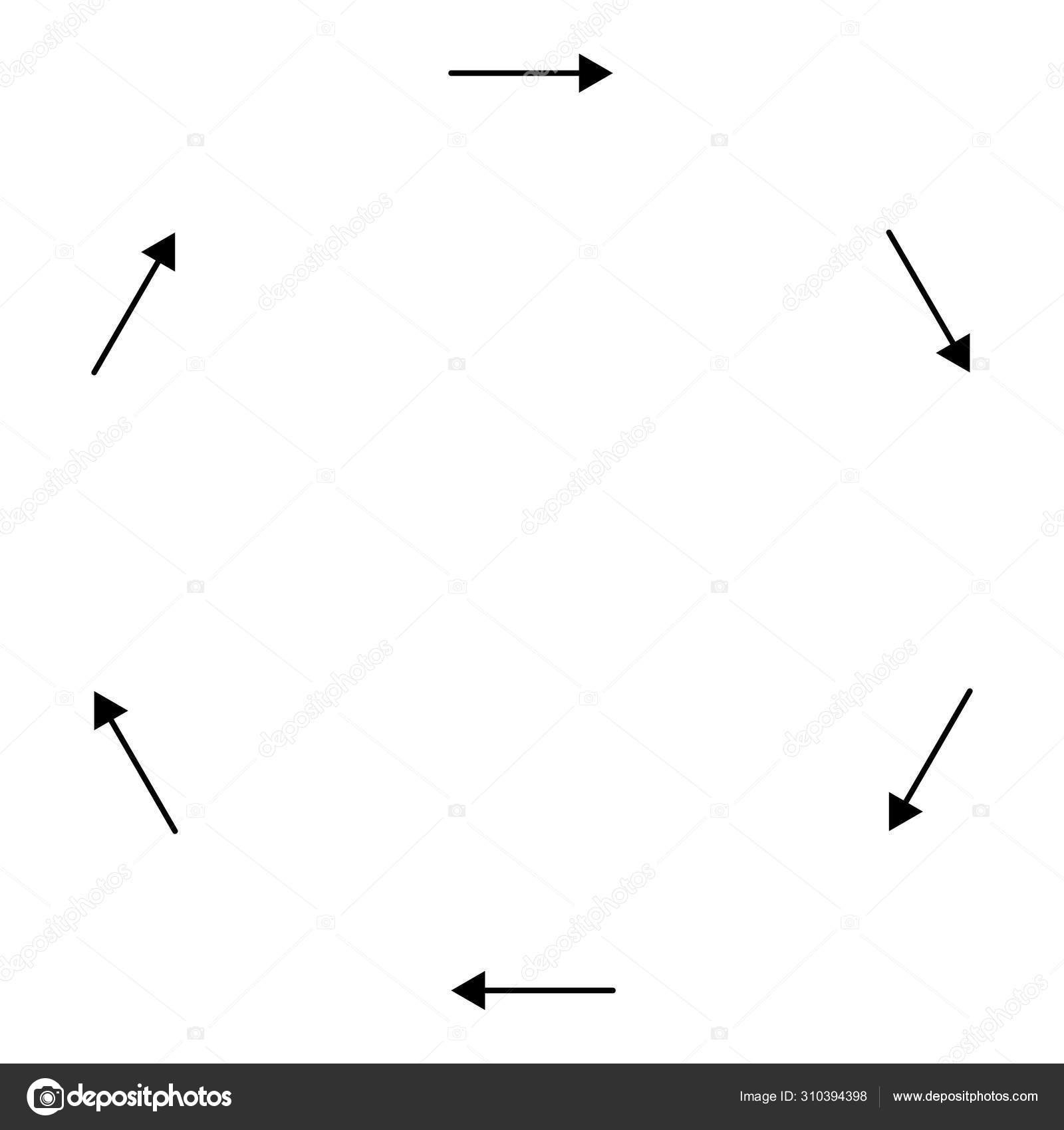 Flechas circulares para el ciclo, repetir temas. Progreso, proceso, pro ...