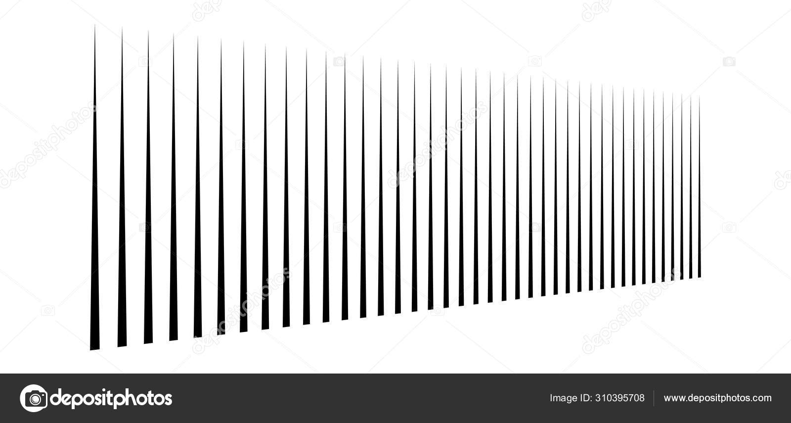 Vertical lines in columns. Perspective parallel stripes. 3d line Stock ...