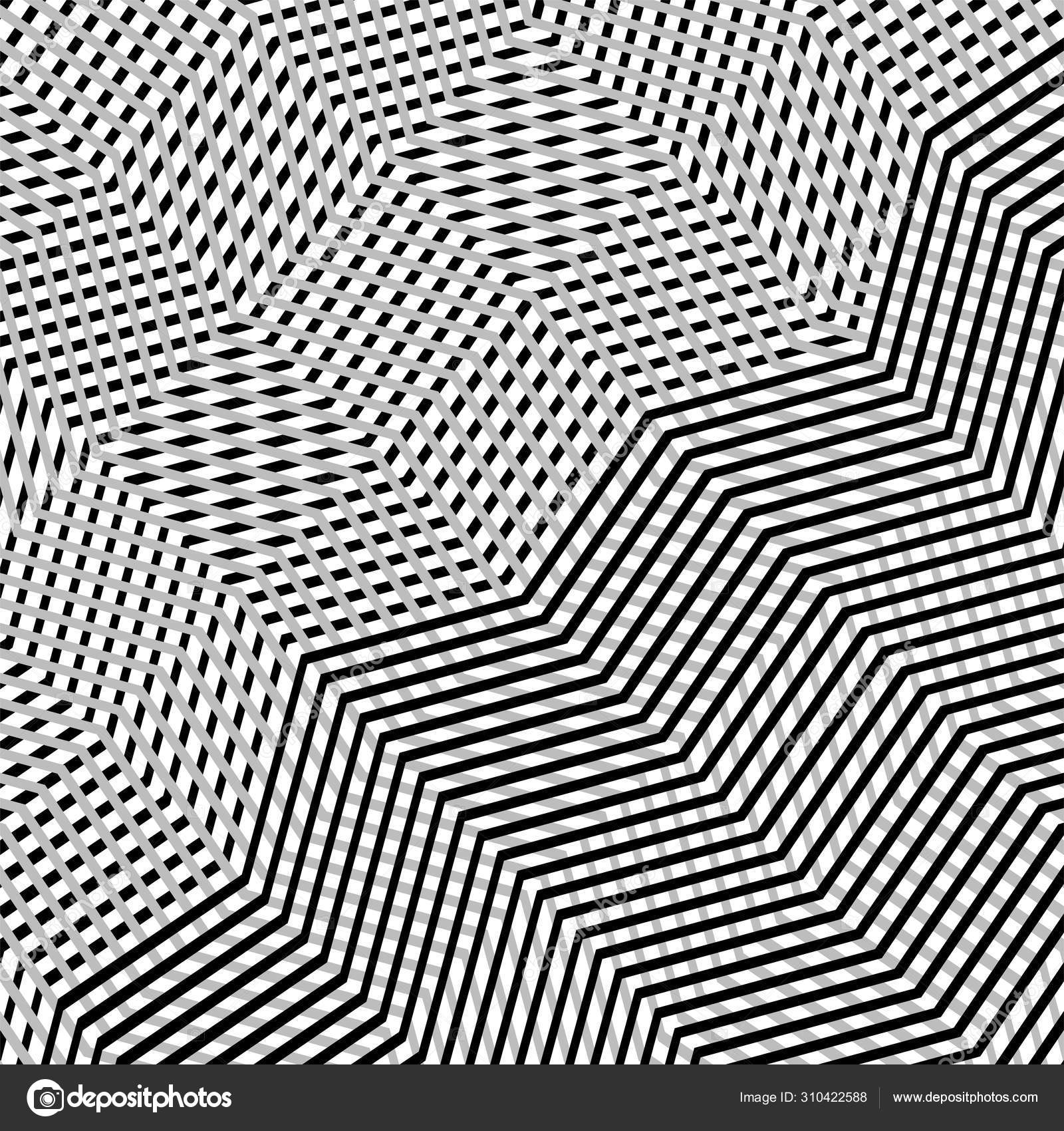 Interlace, interlocking lines. Curve, flex intersecting lines gr Stock ...