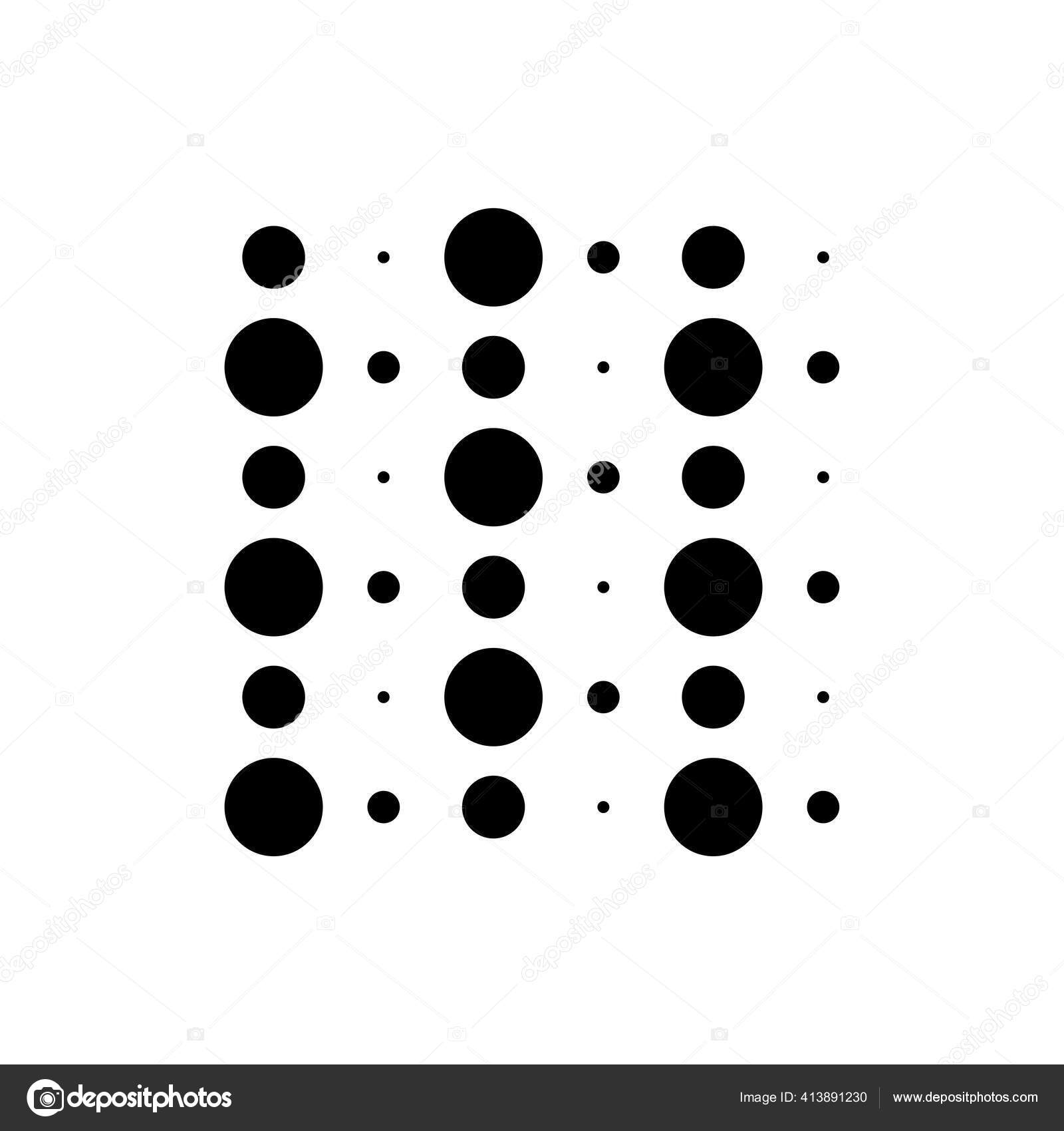 6X6 Circles Dots Variation Design Dotted Speckles Freckles Circles Grid ...