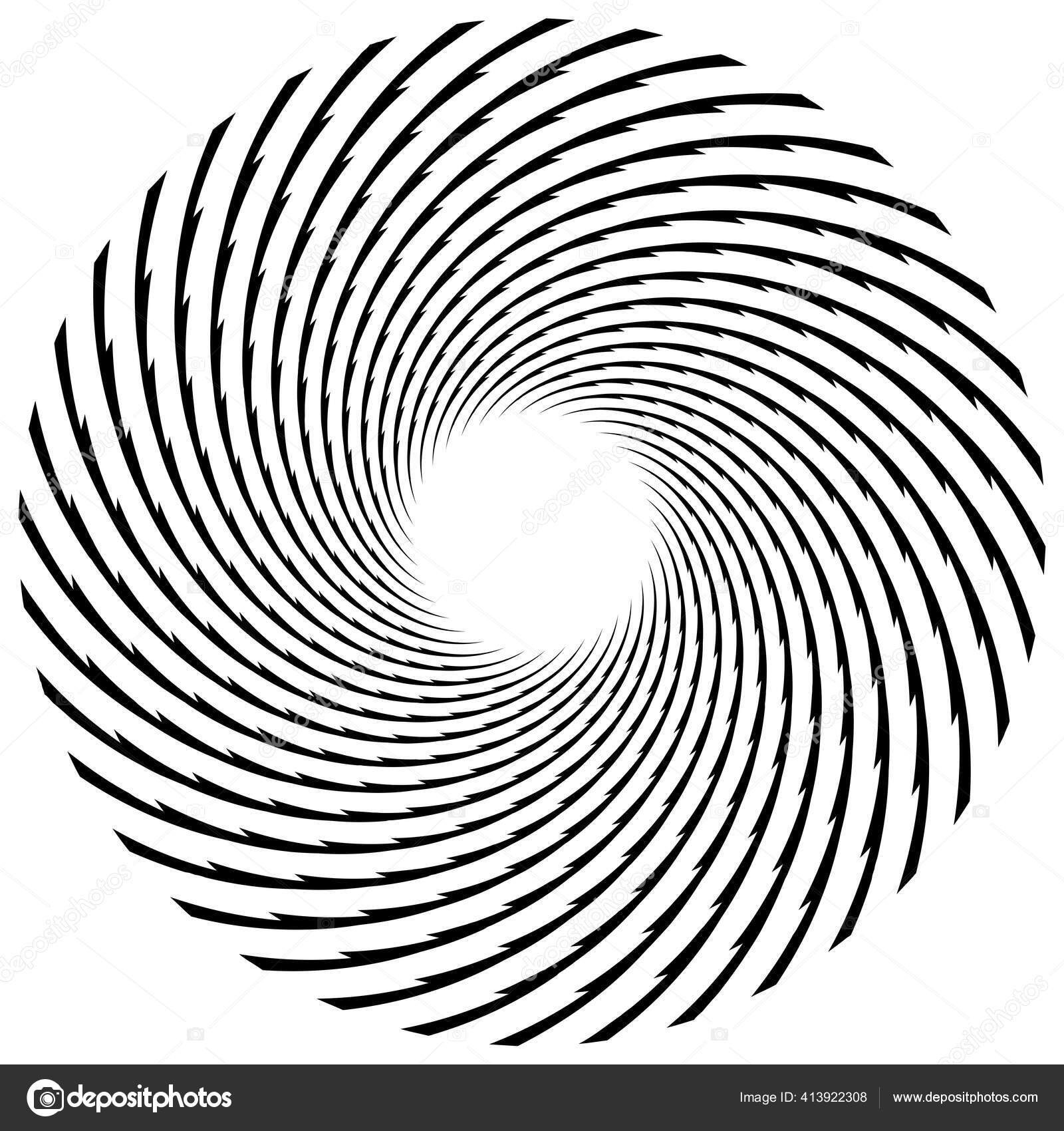 Spiral Twist Radial Swirl Twirl Circular Vector Illustration Revolve ...