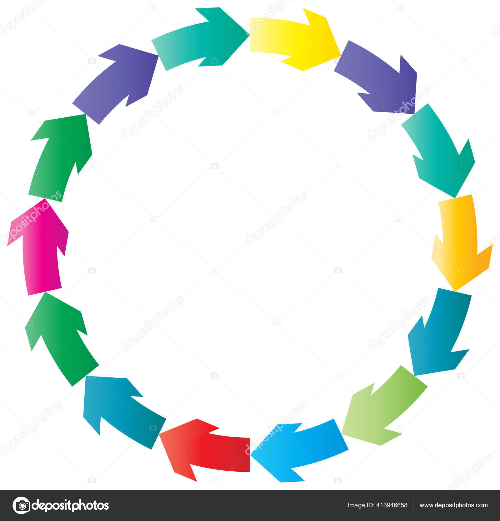 Siklus Dan Siklus Panah Circular Concentric Radial Cursor Vector ...