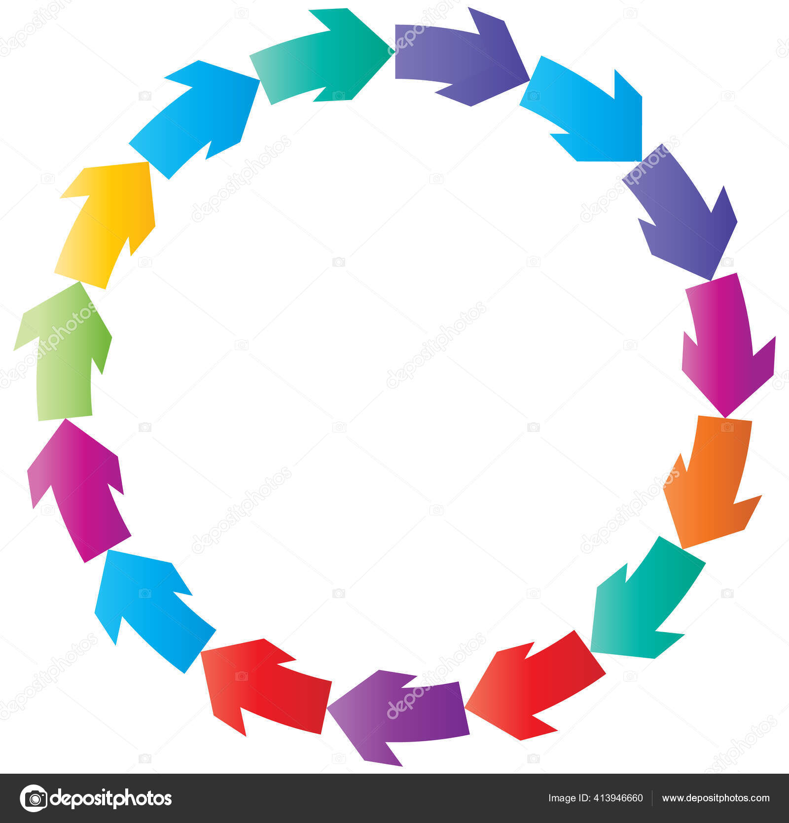 Siklus Dan Siklus Panah Circular Concentric Radial Cursor Vector ...