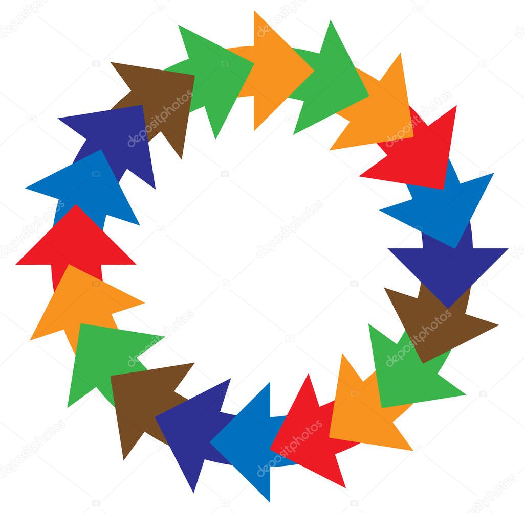 ciclo y flechas cíclicas. cursor circular, concéntrico y radial ...