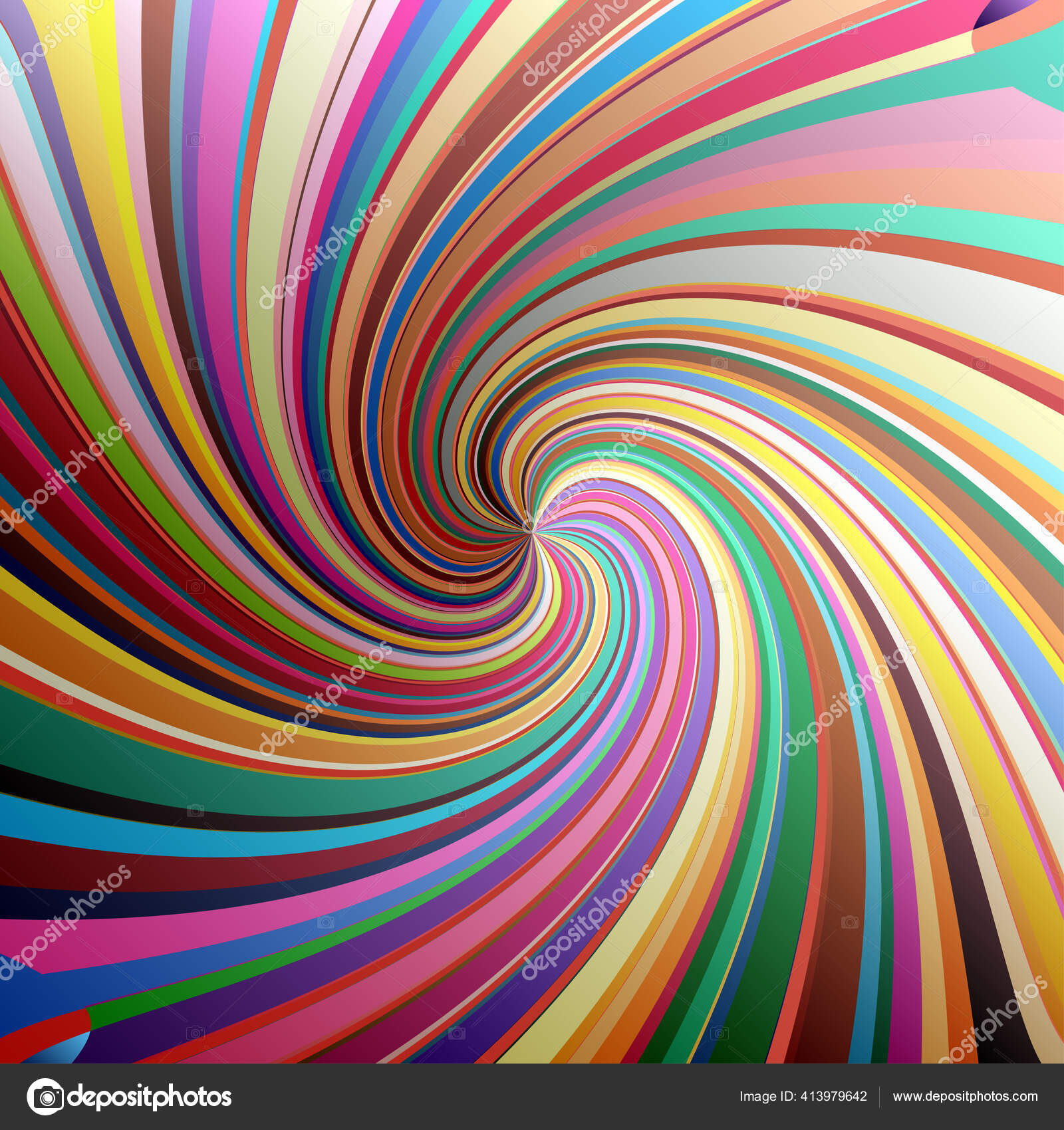 Twist Spiral Swirl Twirl Element Colored Radial Rotating Stripes Stock ...