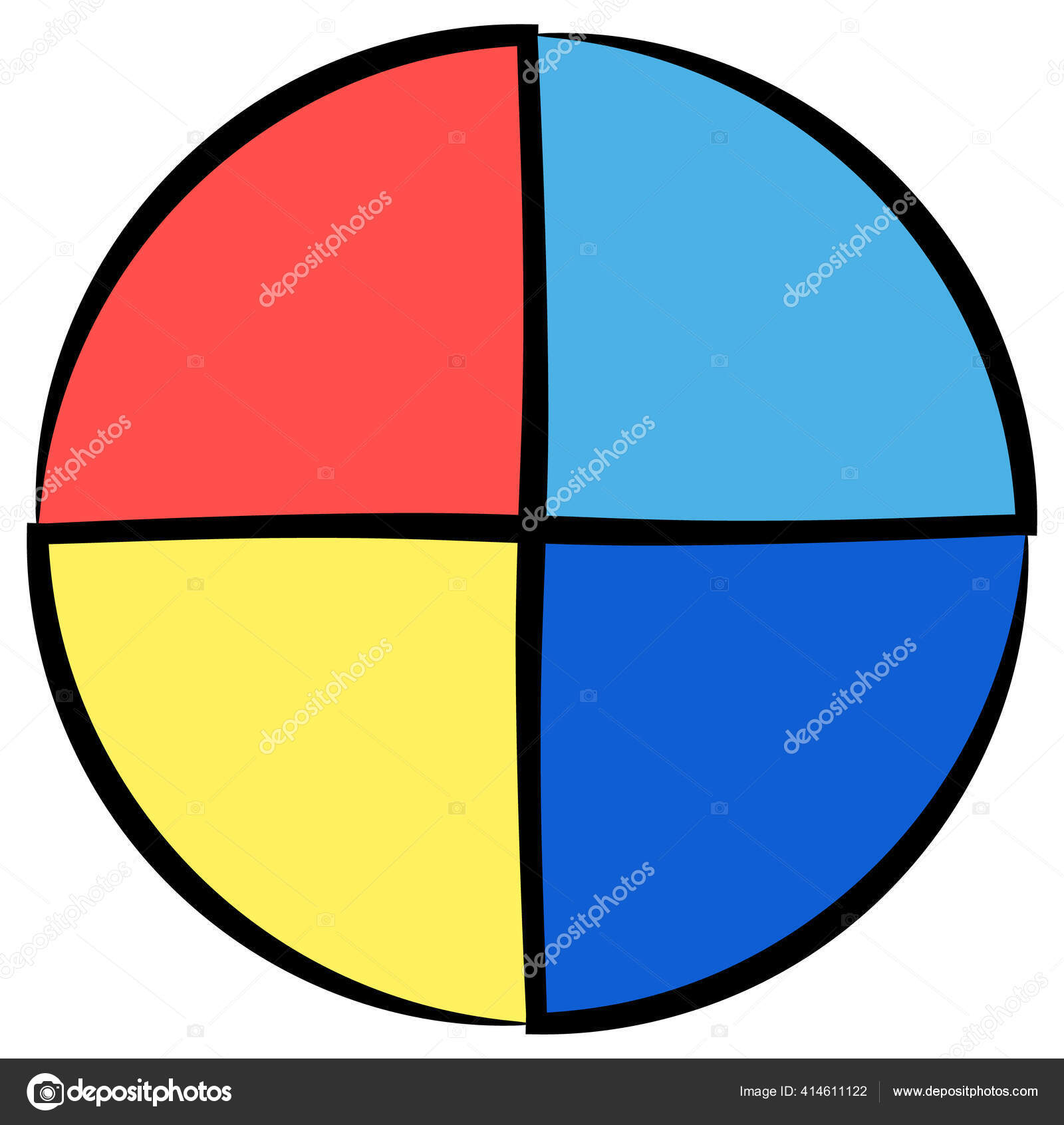 Gráfico Gráfico Circular Simple Diagrama Ilustración Vectorial Círculo ...