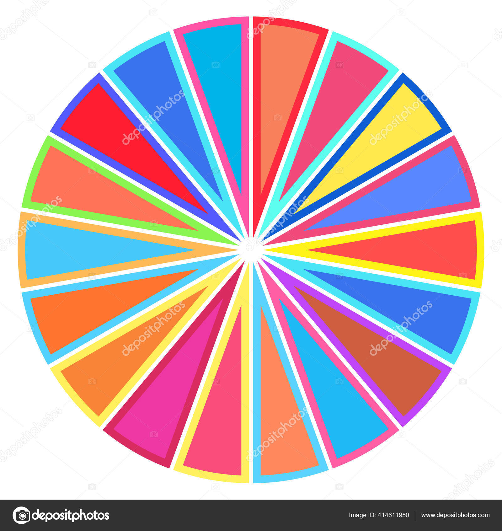 Simple Pie Chart Graph Diagram Vector Illustration Circle Segmented ...