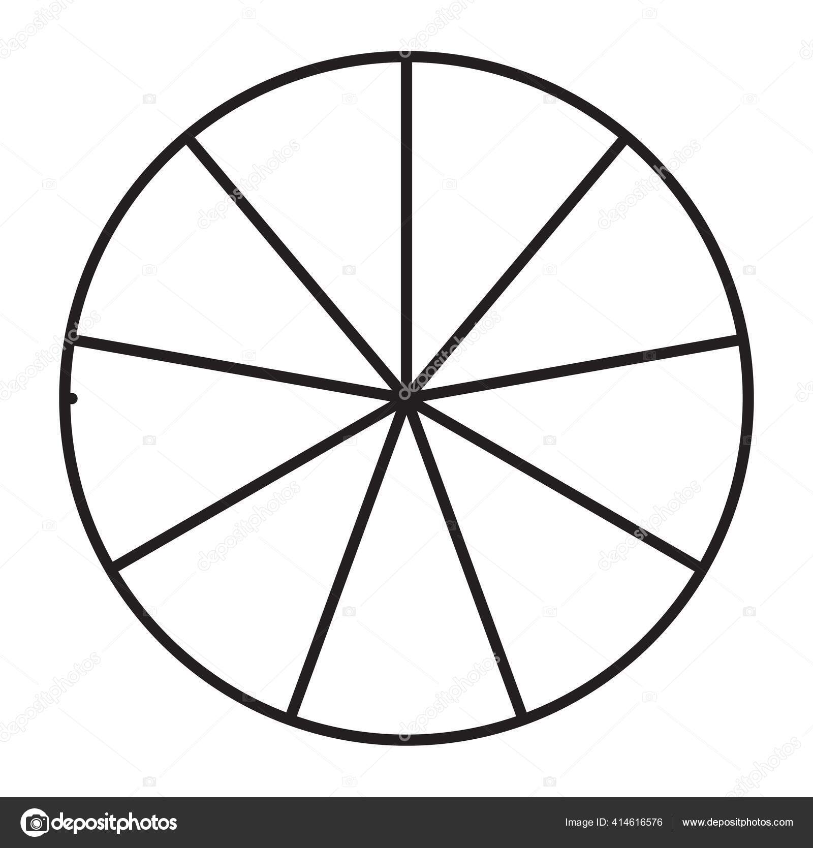 Diagrama Circular Circular Icono Diagrama Circular Secciones Infografía ...