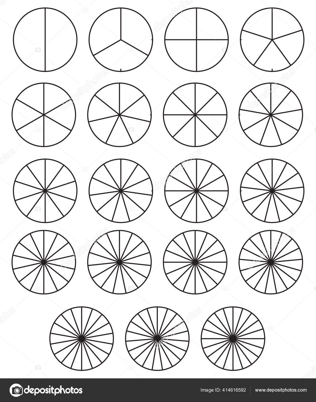 Gráfico Torta Círculo Ícone Diagrama Torta Seções Infográfico Simples ...
