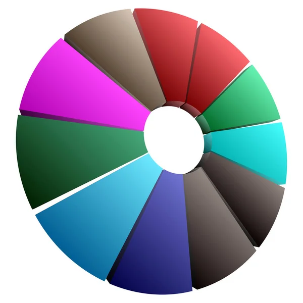 Gráfico Pastel Gráfico Circular Ilustración Vectorial Diagrama Clipart ...