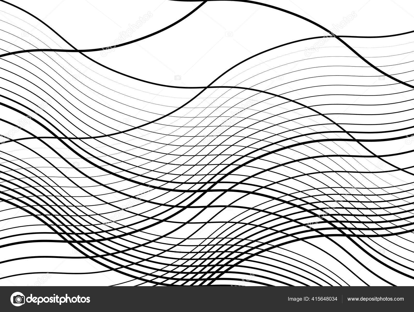 Wavy Billow Undulate Lines Reticulate Snake Skin Mesh Grid Abstract ...