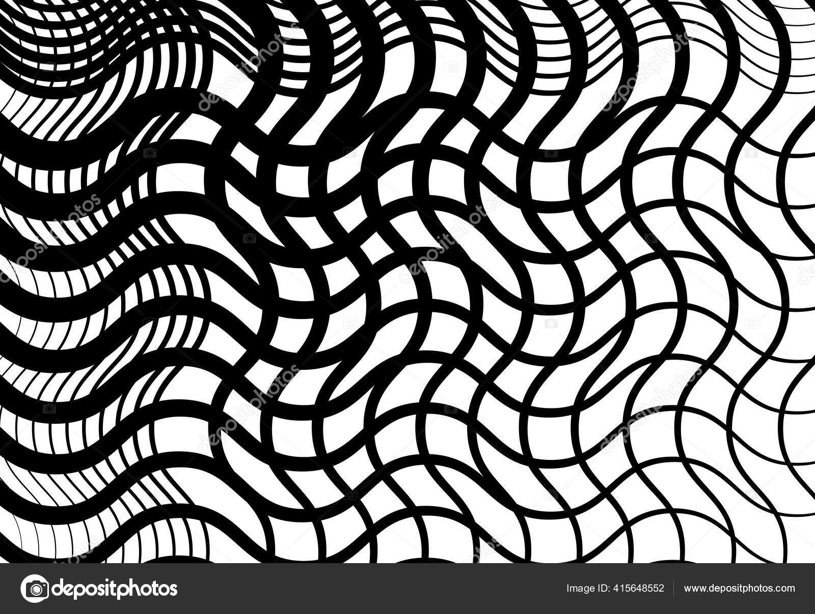 Wavy Billow Undulate Lines Reticulate Snake Skin Mesh Grid Abstract ...