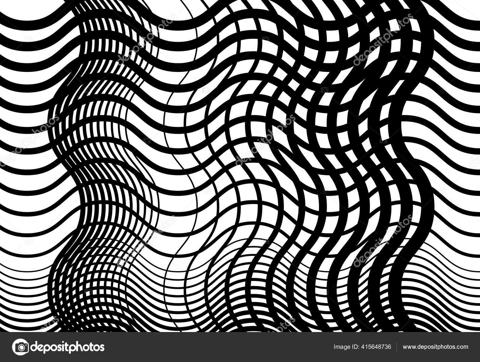 Wavy Billow Undulate Lines Reticulate Snake Skin Mesh Grid Abstract ...