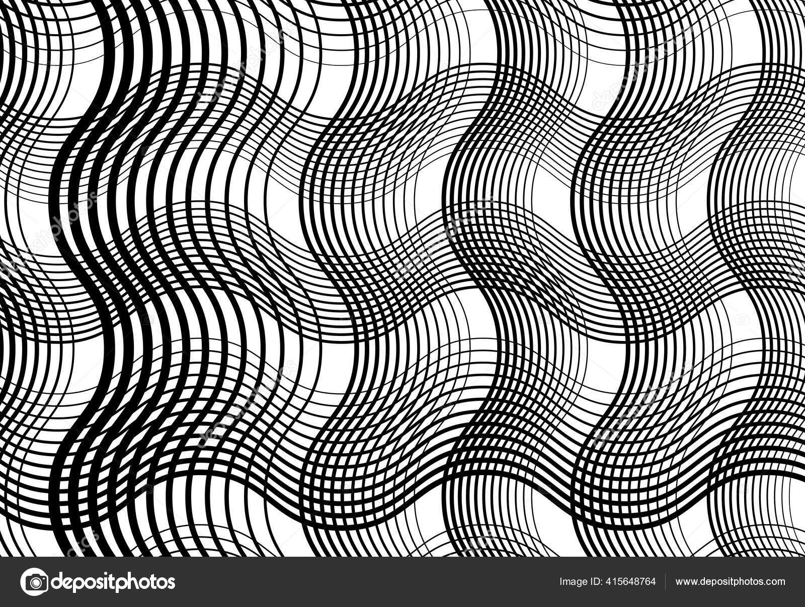 Wavy Billow Undulate Lines Reticulate Snake Skin Mesh Grid Abstract ...