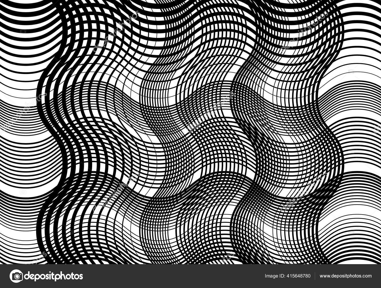 Wavy Billow Undulate Lines Reticulate Snake Skin Mesh Grid Abstract ...