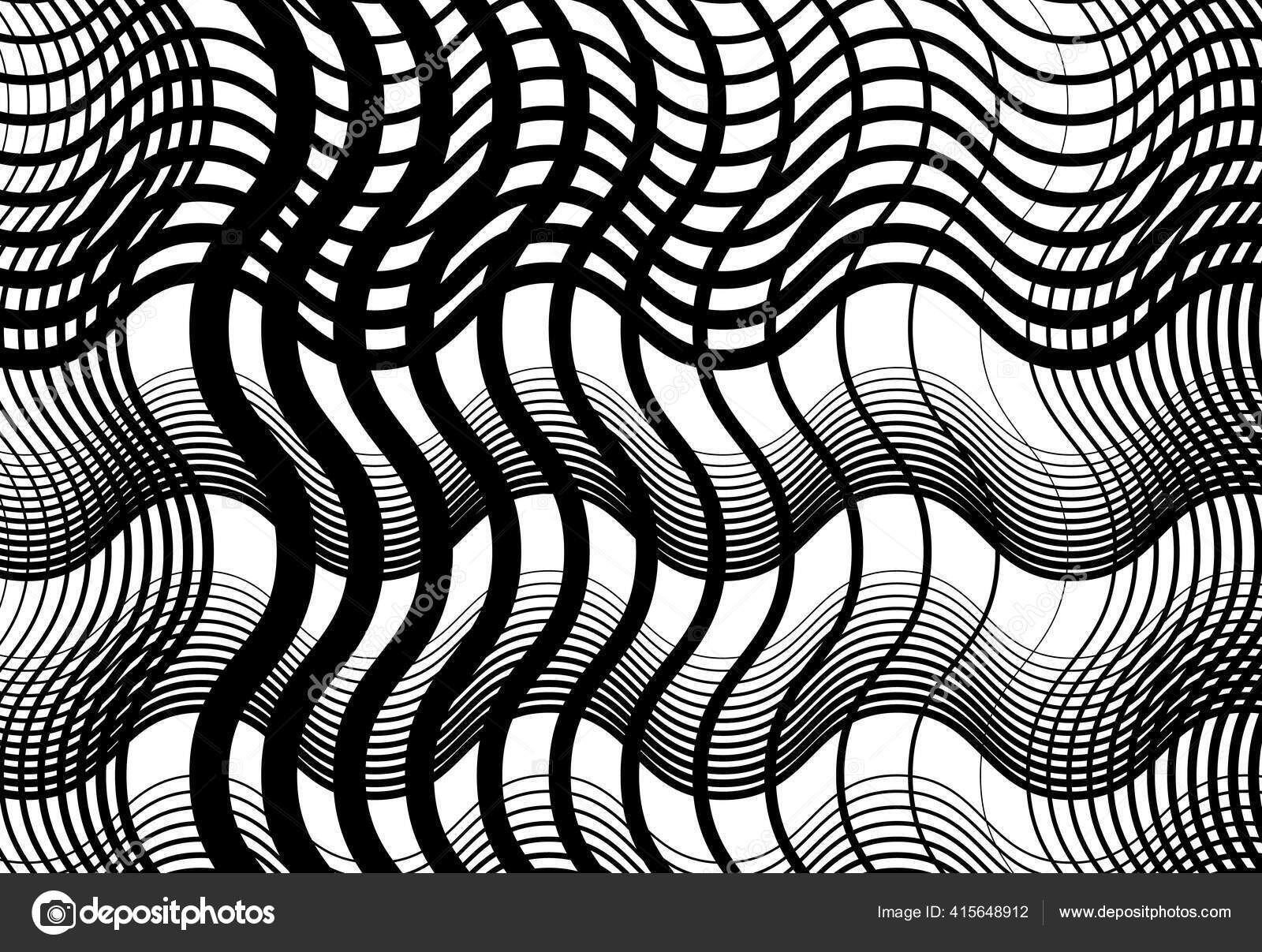 Wavy Billow Undulate Lines Reticulate Snake Skin Mesh Grid Abstract ...