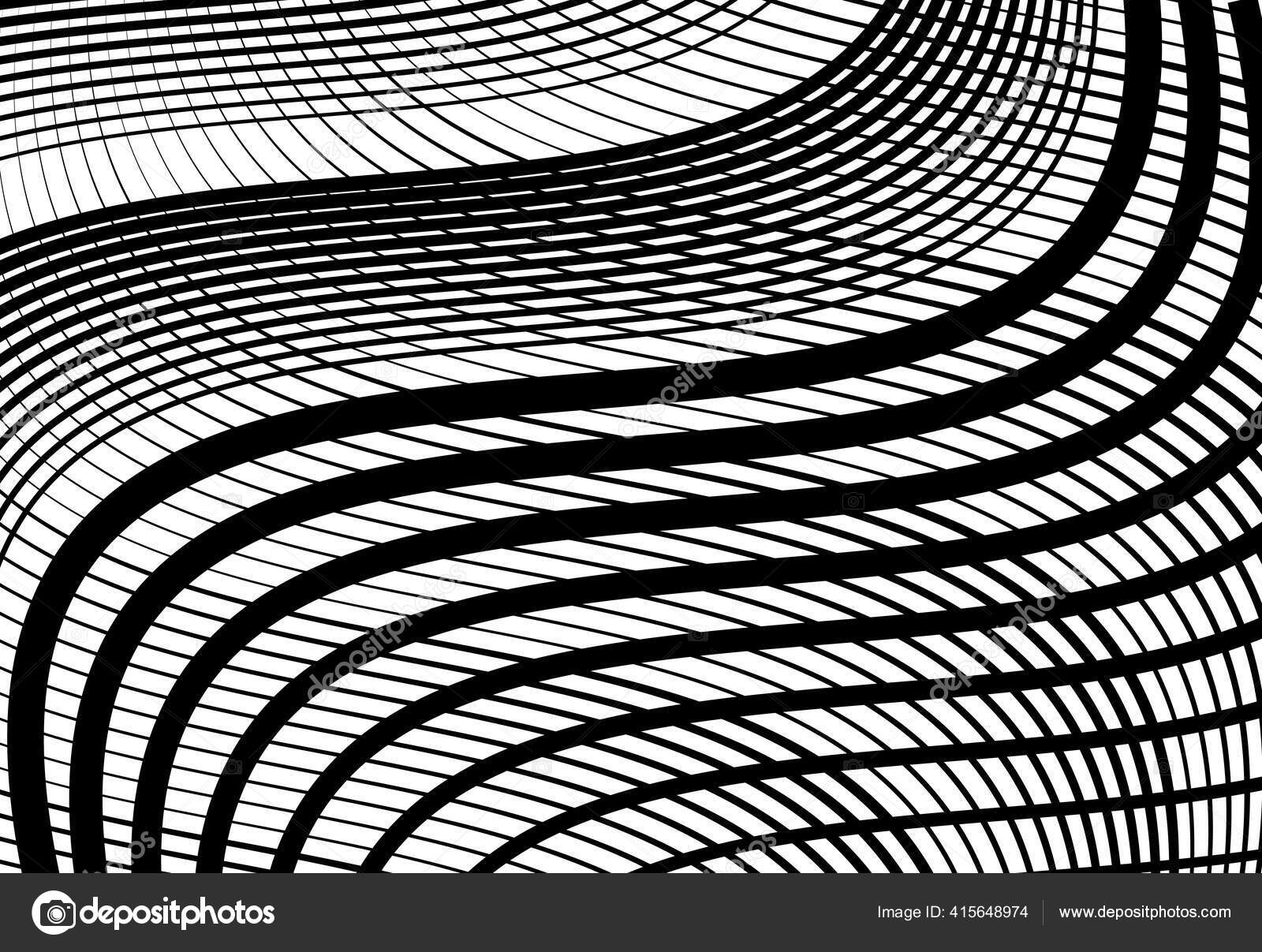 Wavy Billow Undulate Lines Reticulate Snake Skin Mesh Grid Abstract ...