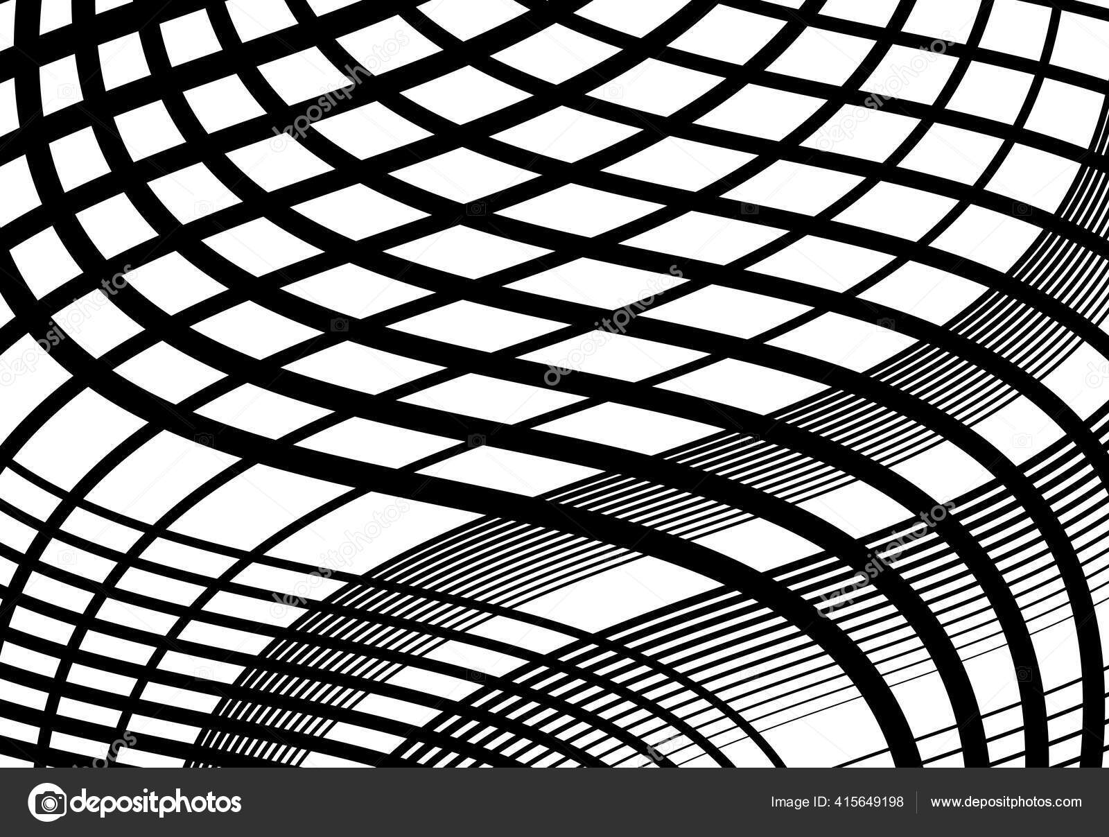 Wavy Billow Undulate Lines Reticulate Snake Skin Mesh Grid Abstract ...