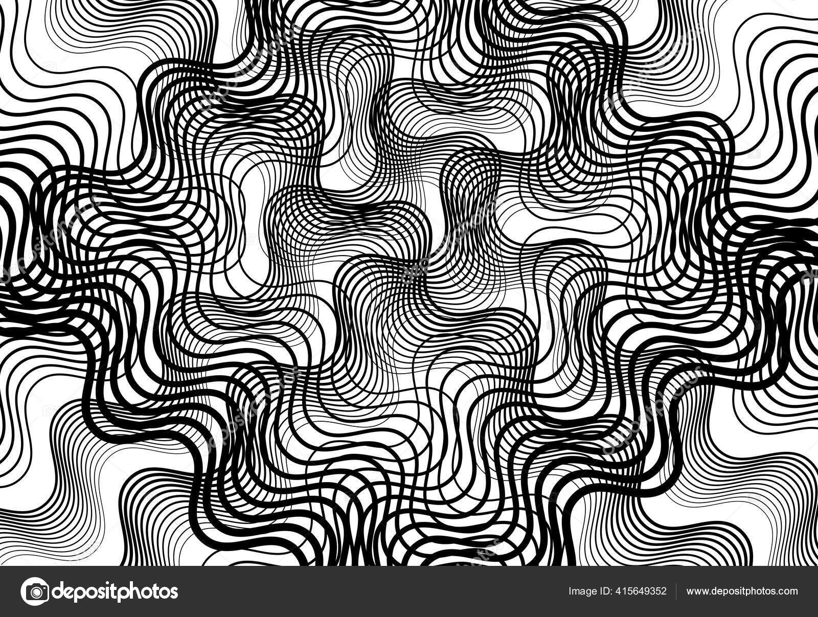 Wavy Billow Undulate Lines Reticulate Snake Skin Mesh Grid Abstract ...