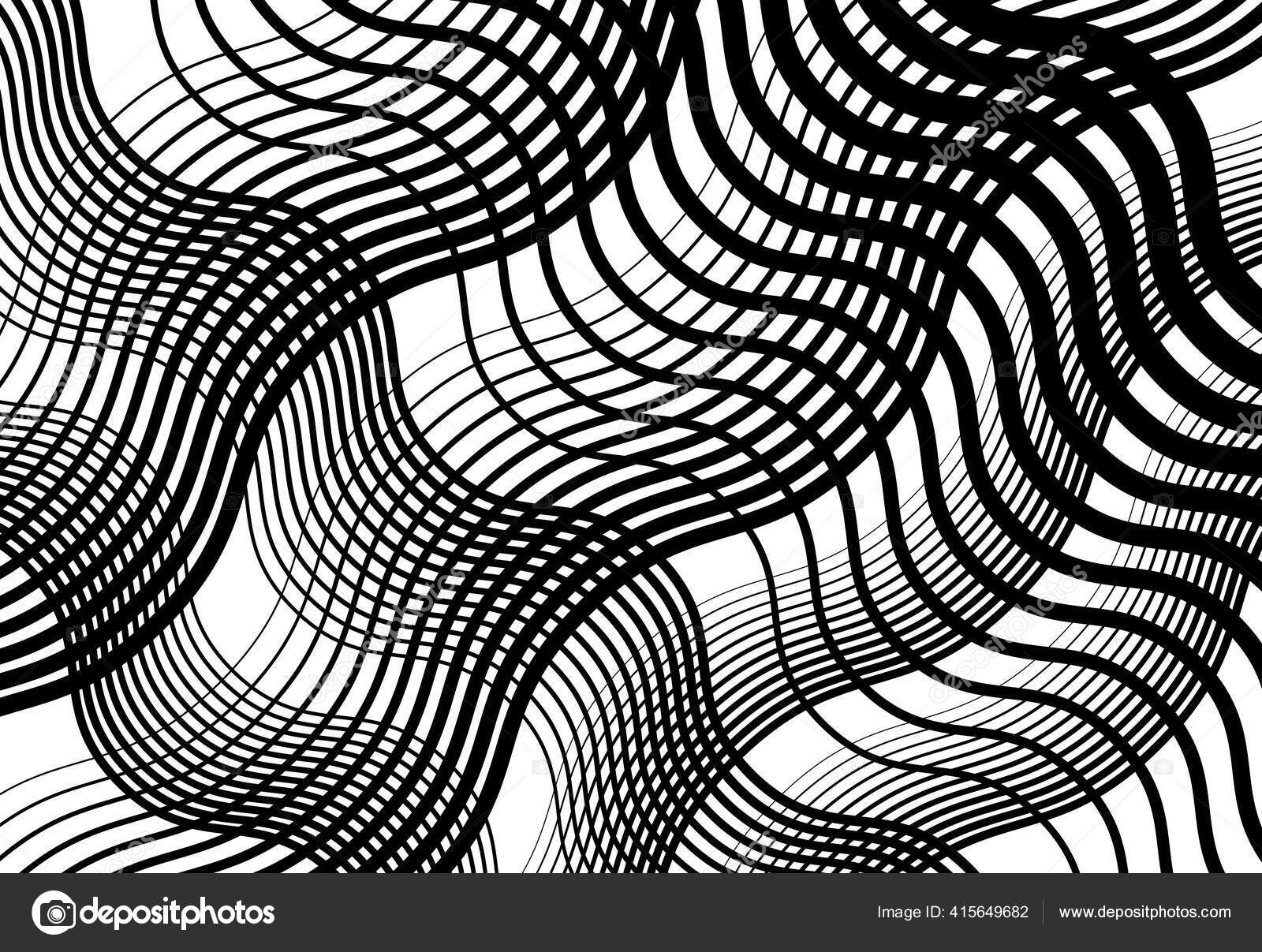 Wavy Billow Undulate Lines Reticulate Snake Skin Mesh Grid Abstract ...