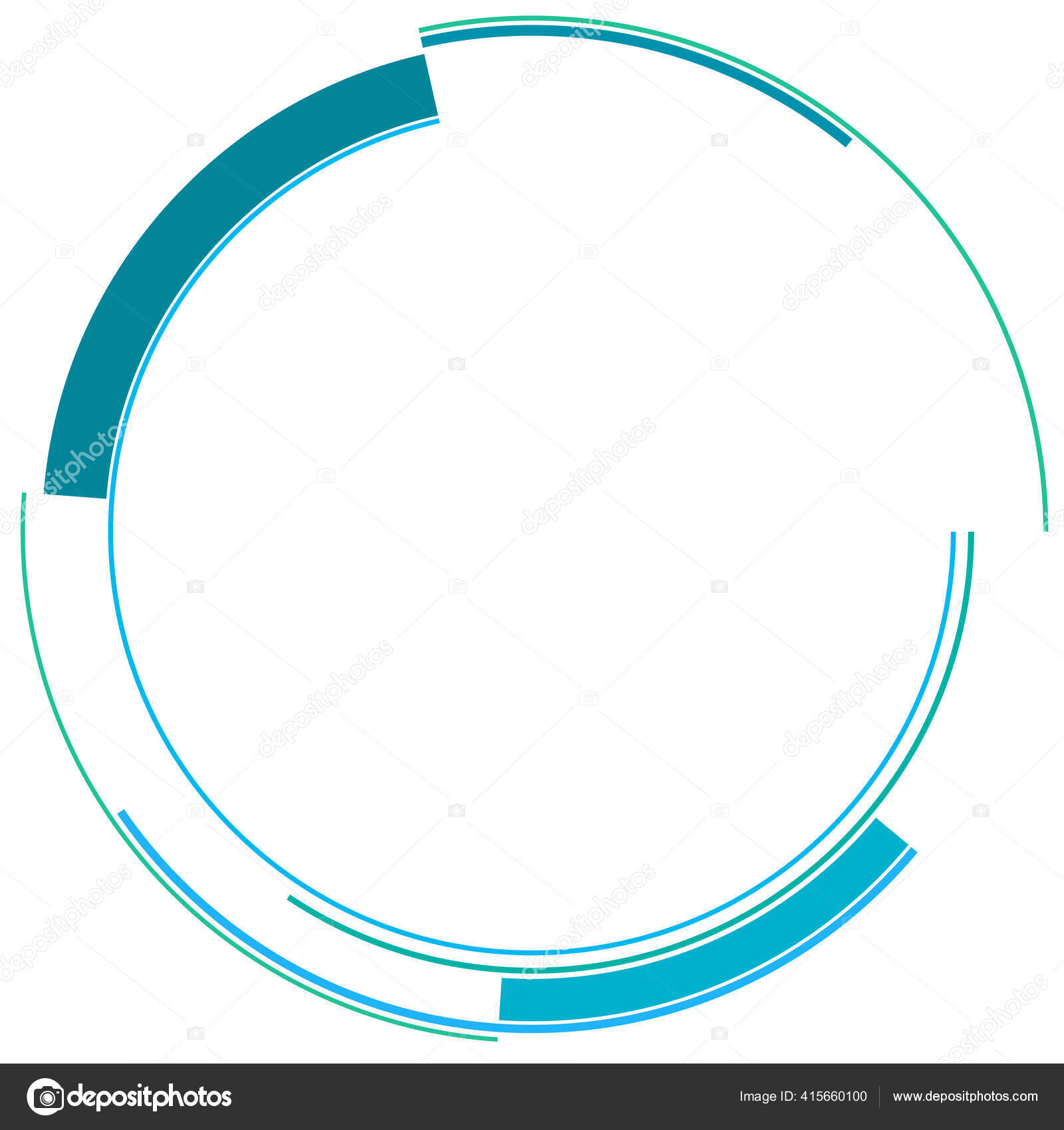 Sci Concentric Geometric Ring Circle Gui Design Element Vector ...