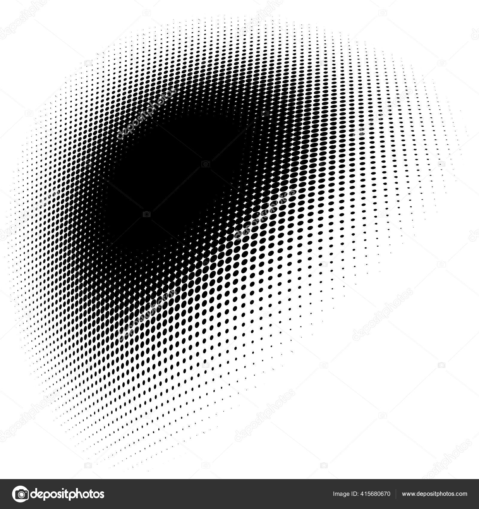 Spherical Distortion Halftone Dots Element Orb Ball Deform Bulge Bump ...