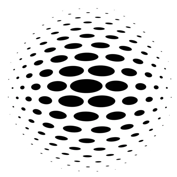 Spherical Distortion Halftone Dots Element Orb Ball Deform Bulge Bump ...