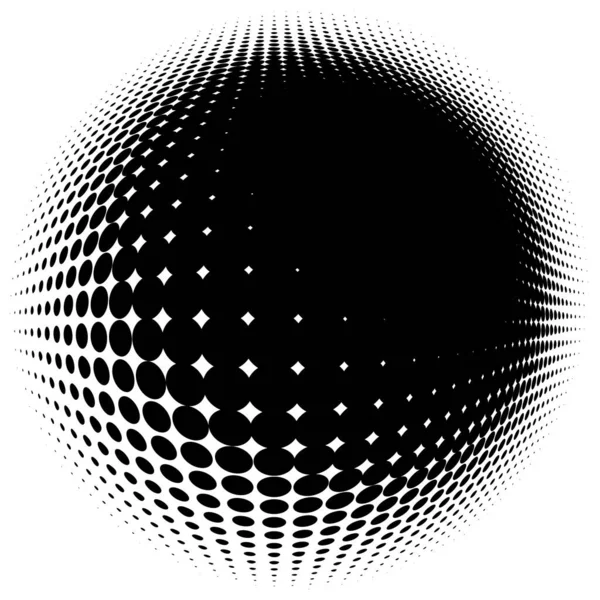 Spherical Distortion Halftone Dots Element Orb Ball Deform Bulge Bump ...