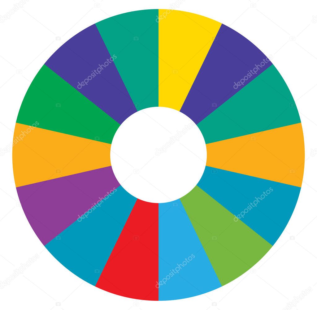 Círculo (s) segmentado (s) de 2 a 20 partes. Diagrama circular ...