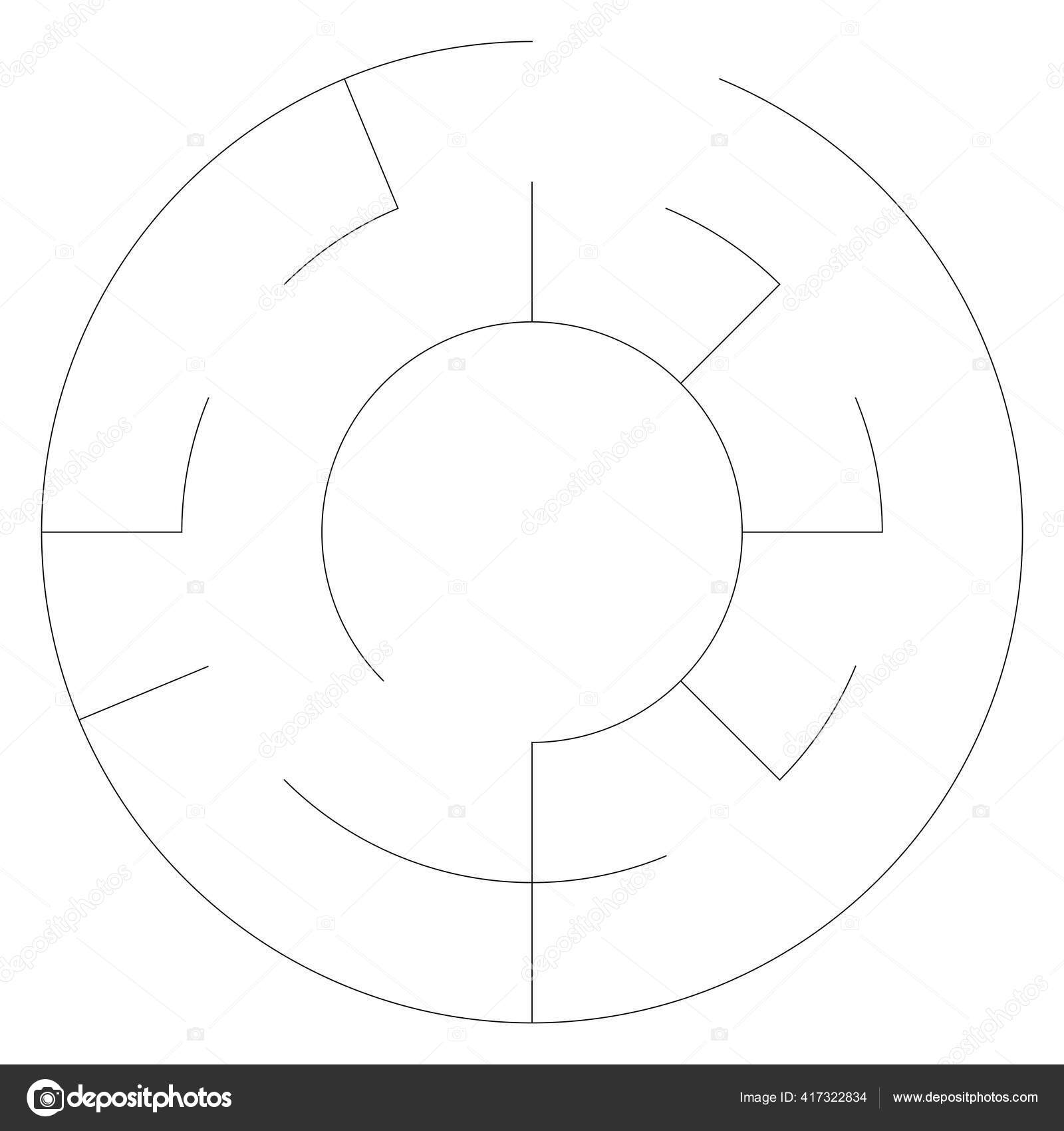 Solvable Circle Circular Maze Labyrinth Puzzle Game Stroke Width Can ...