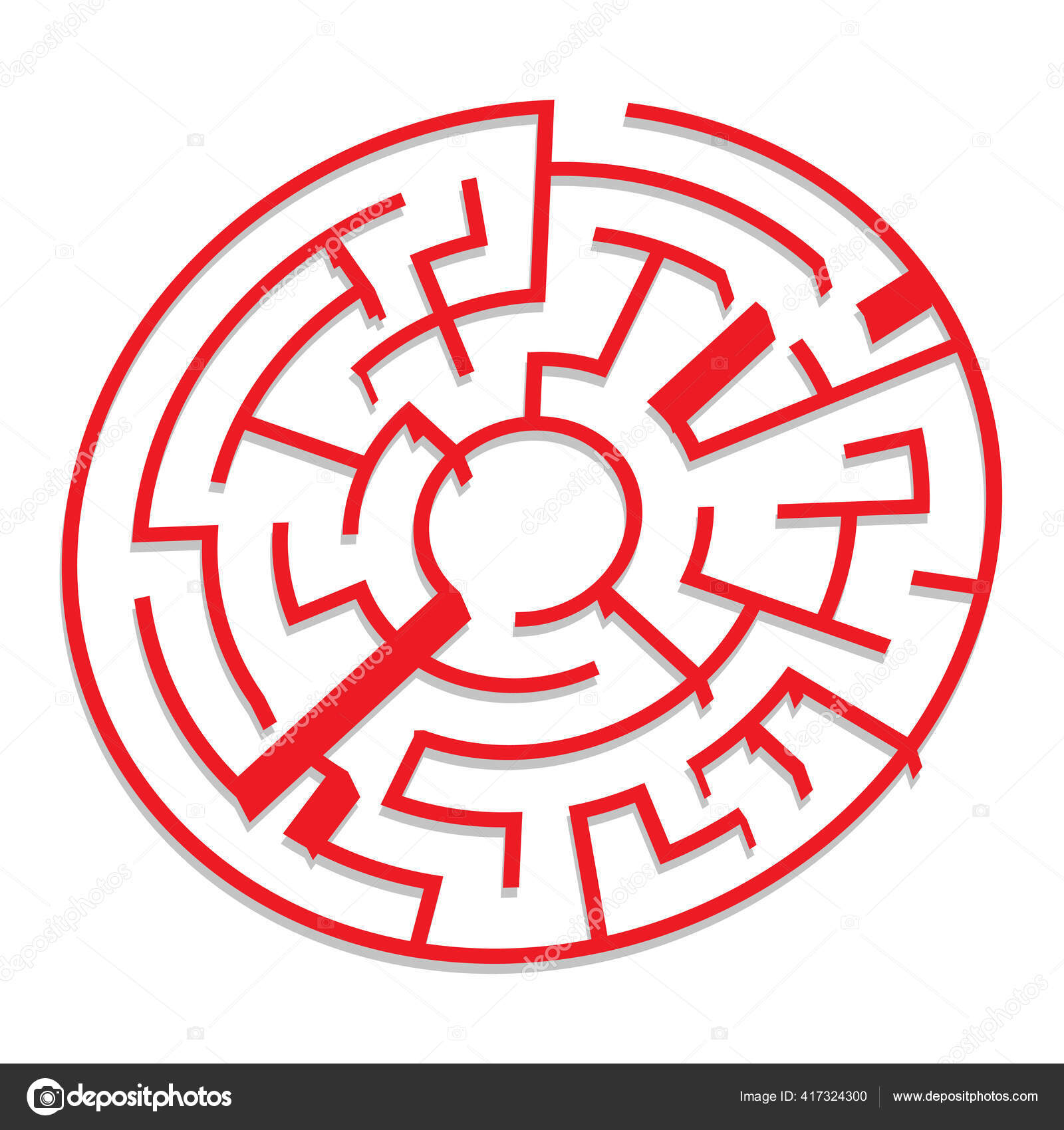 Solvable Maze Labyrinth Puzzle Game Vector Illustration Stock Vector ...