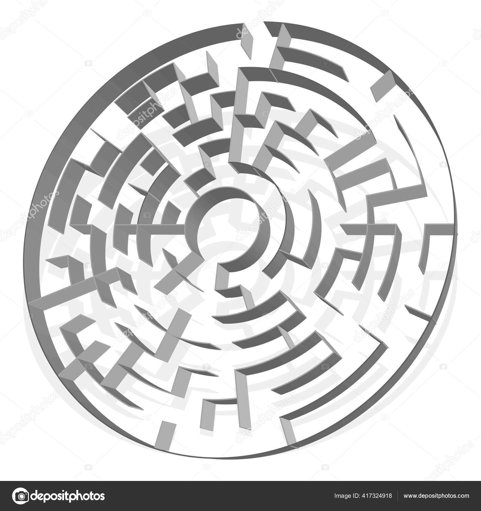 Solvable Mazes Labyrinths Puzzle Brain Teaser Game Stock Vector by ...