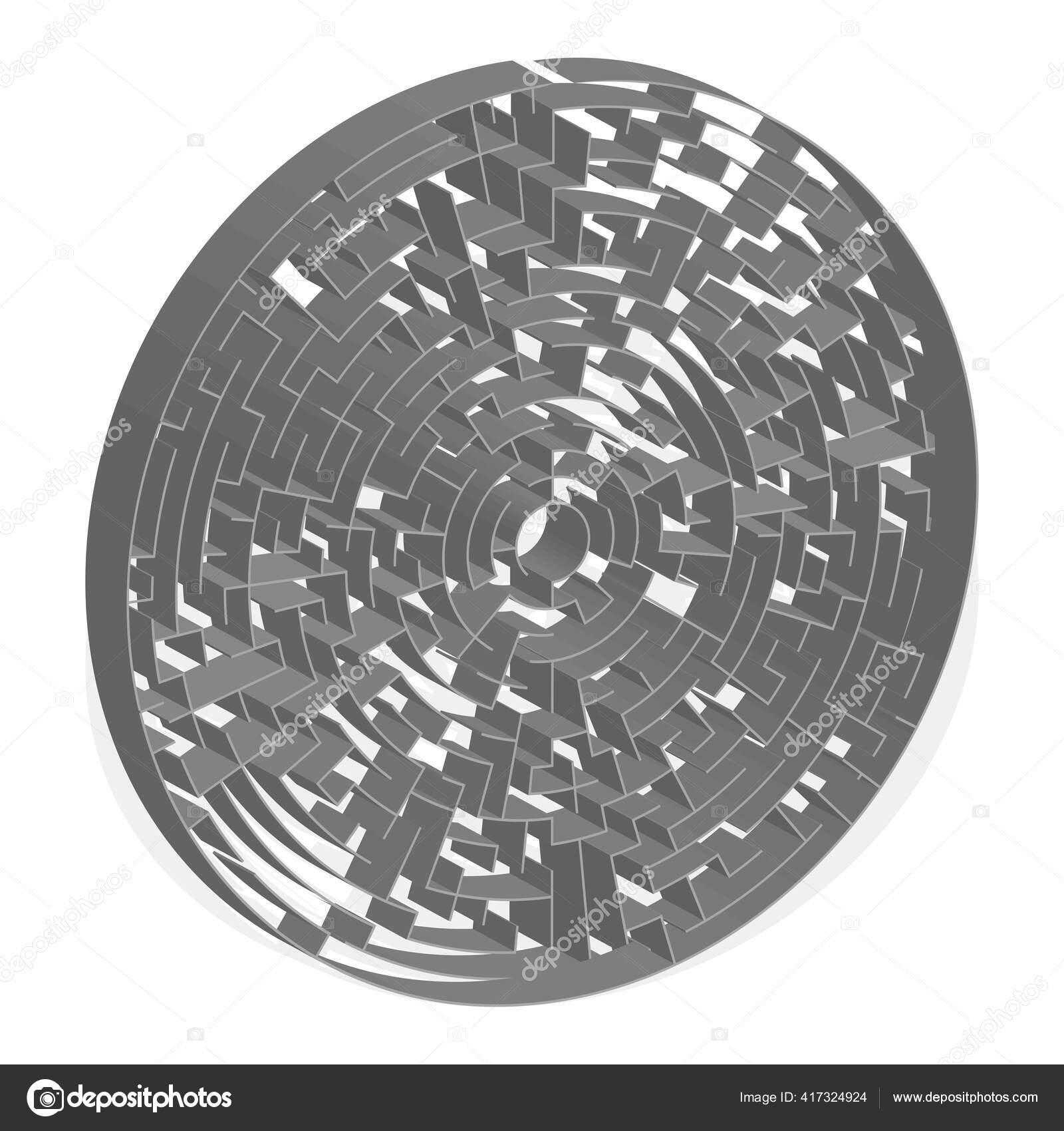 Solvable Mazes Labyrinths Puzzle Brain Teaser Game Stock Vector by ...
