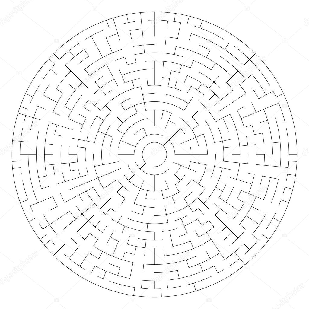 Círculo soluble, laberinto circular. Puzzle juego. (El ancho del trazo se puede ajustar.) 2022