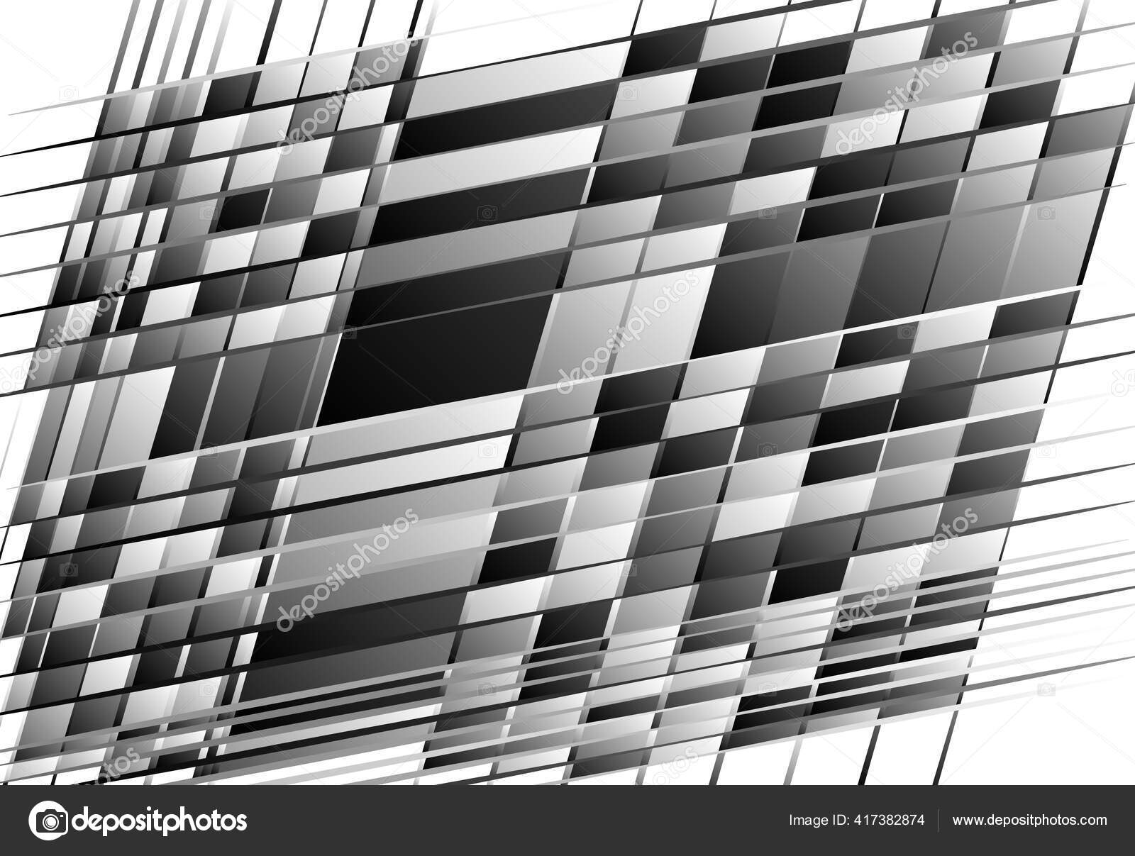 Tessallation Mosaic Abstract Grayscale Black White Geometric Background ...