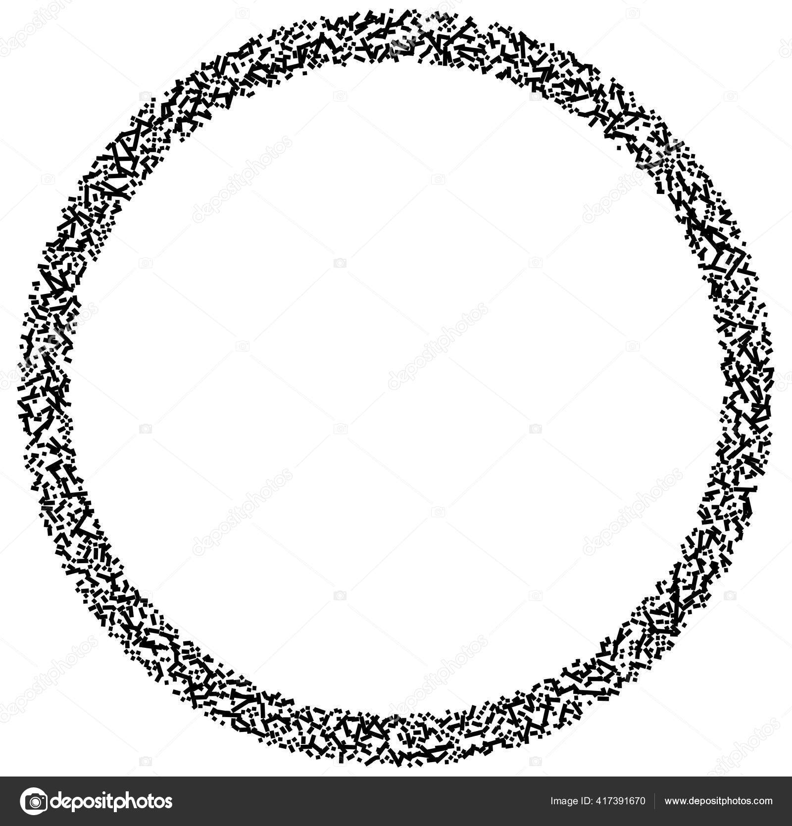 Grayscale Random Squares Circle Formation Abstract Geometric Element ...