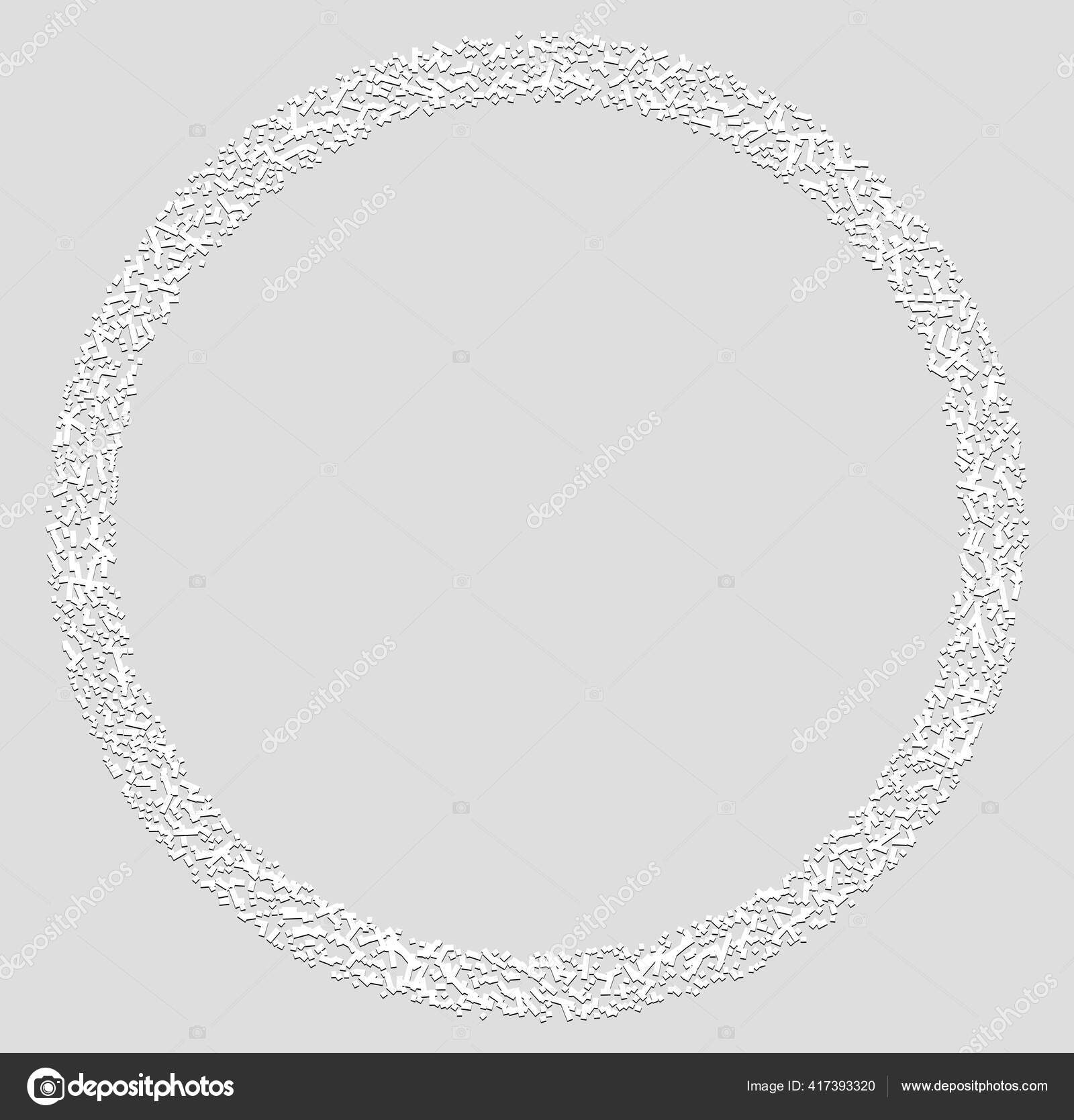 Grayscale Random Squares Circle Formation Abstract Geometric Element ...