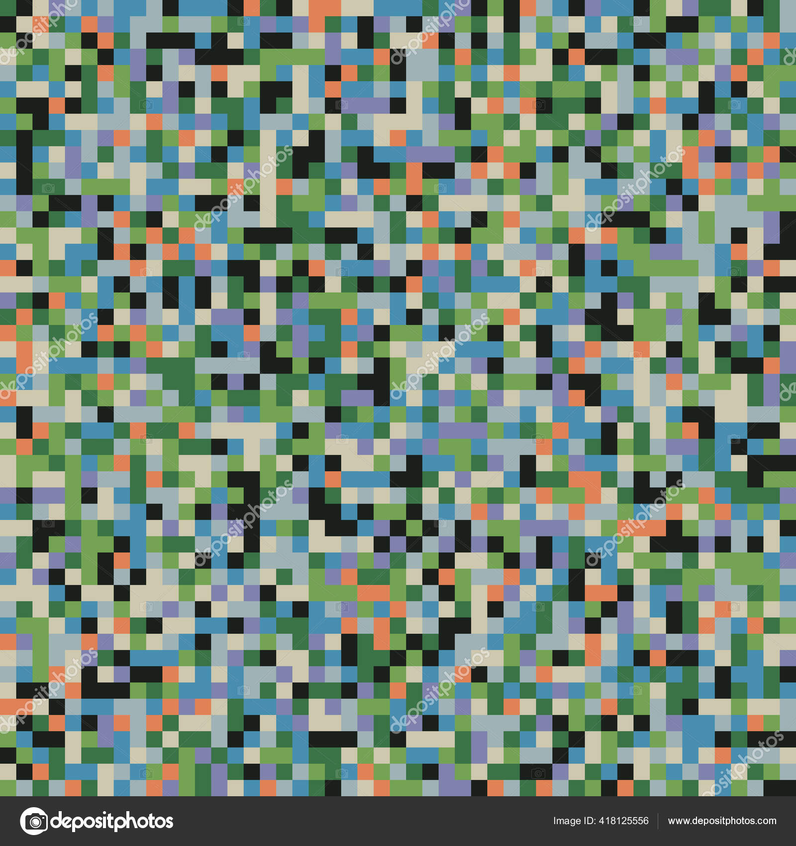 Pixellation Random Squares Blocks Random Color Pattern Background ...