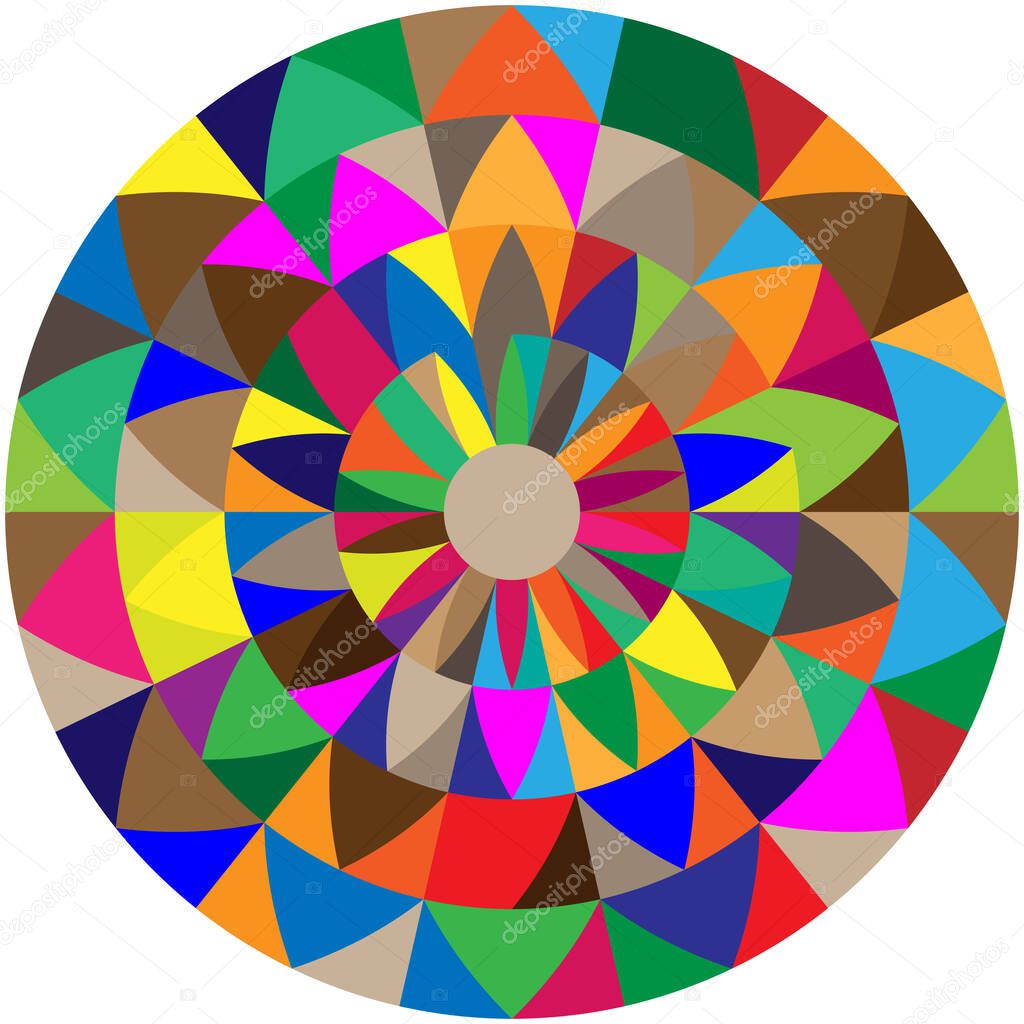 Forma de flor geom trica con p talos alternados. Radial, radiante forma ...