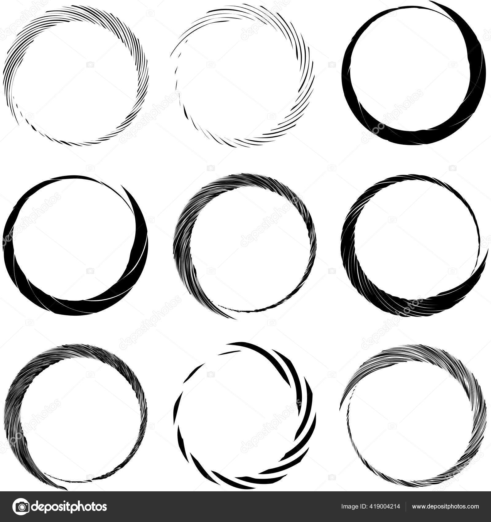 Circular Spiral Swirl Twirl Design Element Concentric Radial Radiating ...