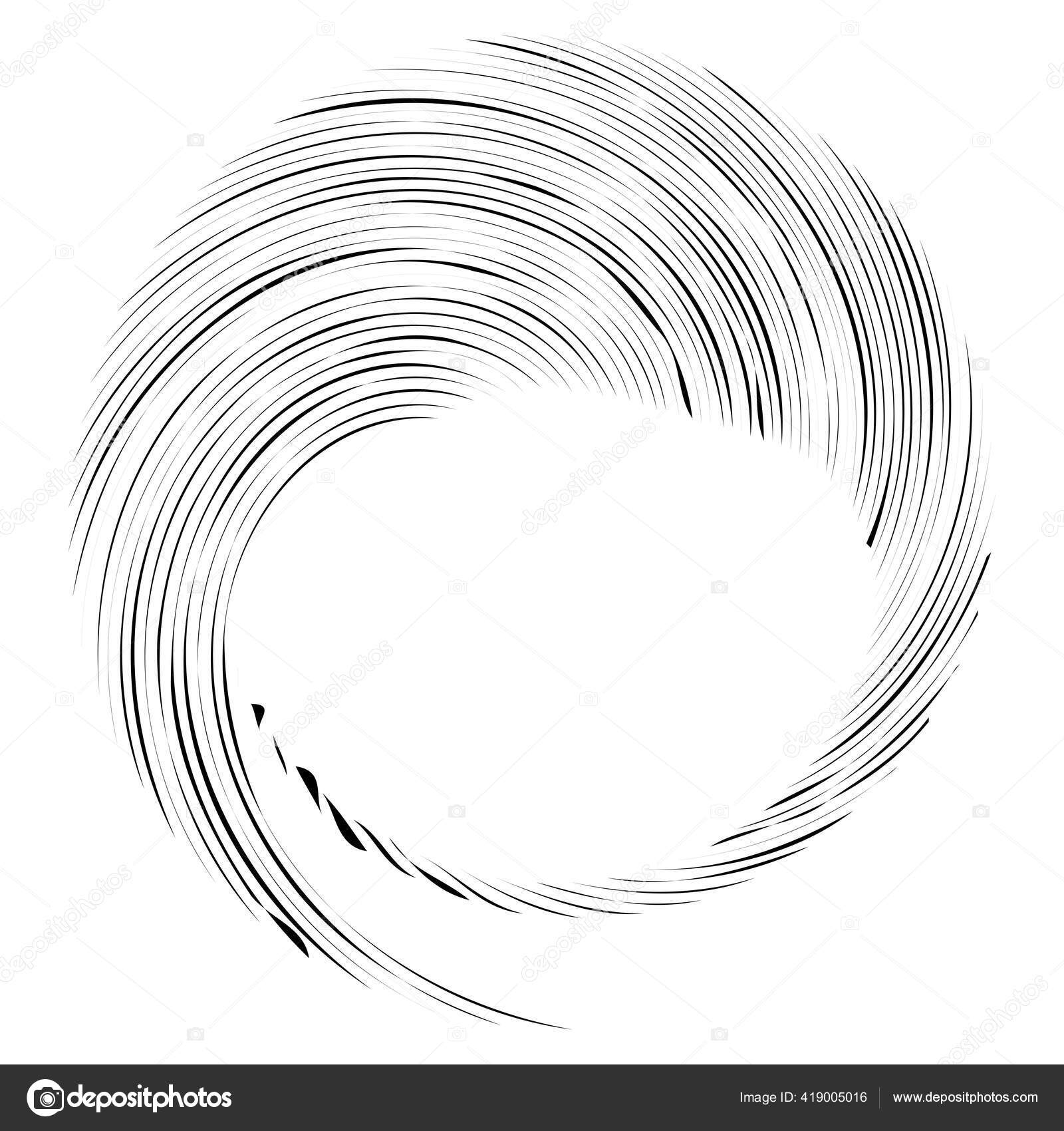 Circular Spiral Swirl Twirl Design Element Concentric Radial Radiating ...