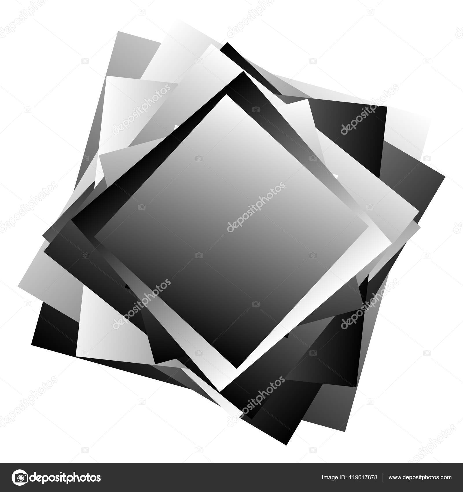 Randxom Rotated Overlap Chaotic Squares Vector Illustration Squares ...