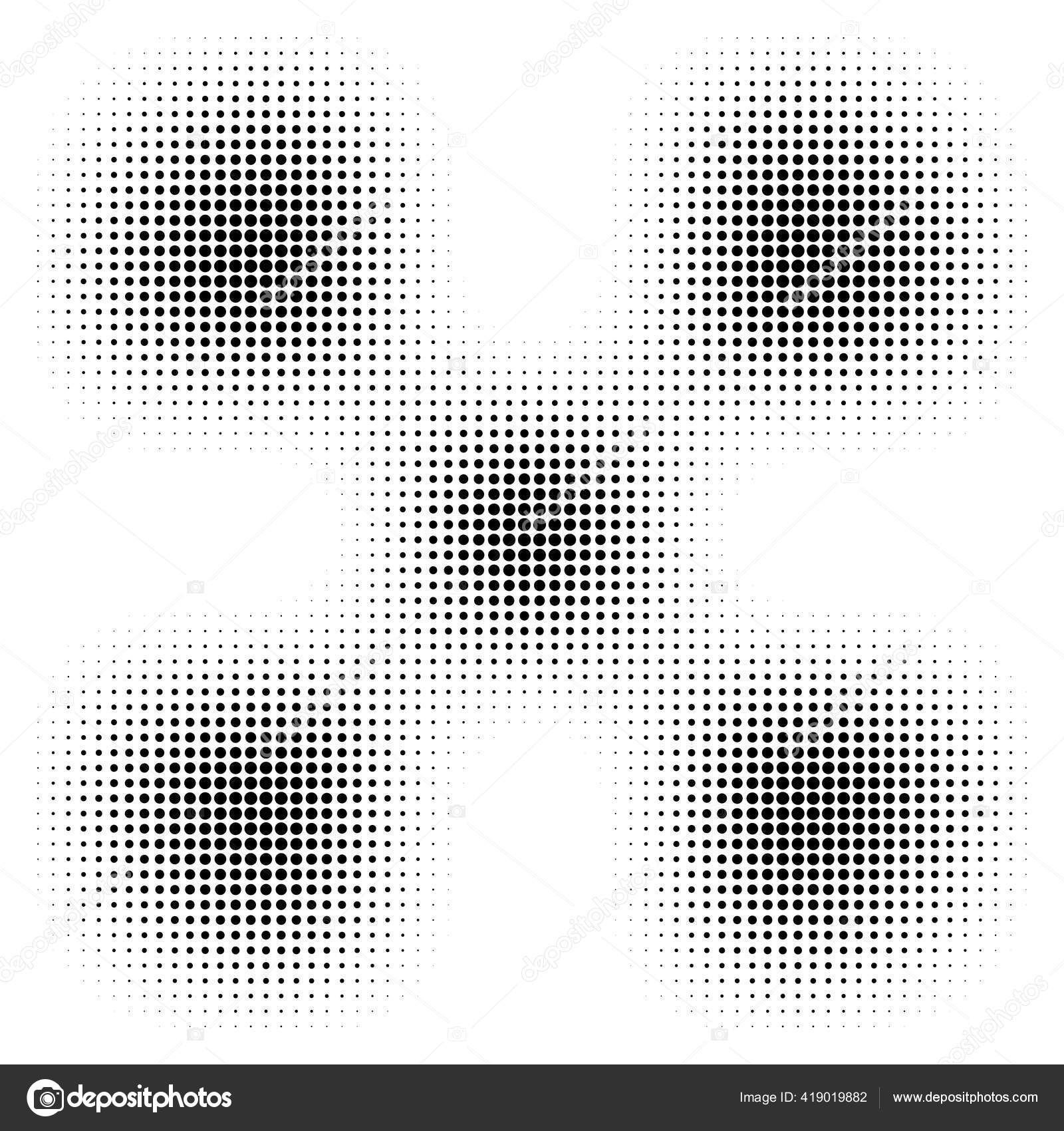 Circle Halftone Screentone Vector Illustrations Dots Dotted Speckles ...