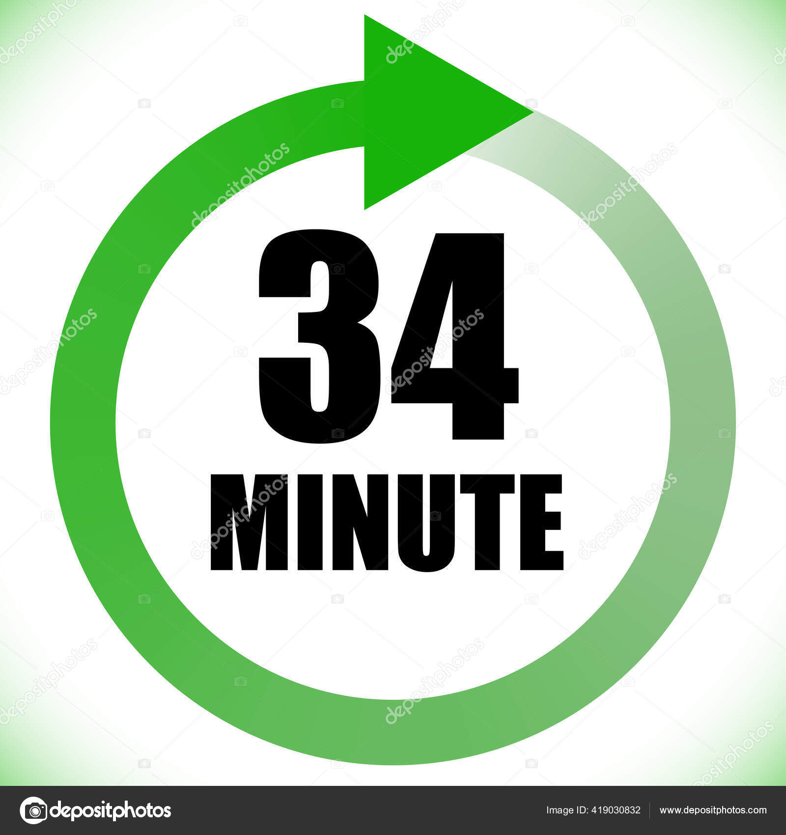 Numbers Numerals Dial Illustration Time Duration Schedule Concept Icon ...