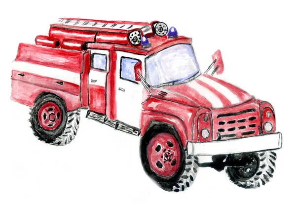 Fire engine drawing — Stock Photo © artshock #281446156