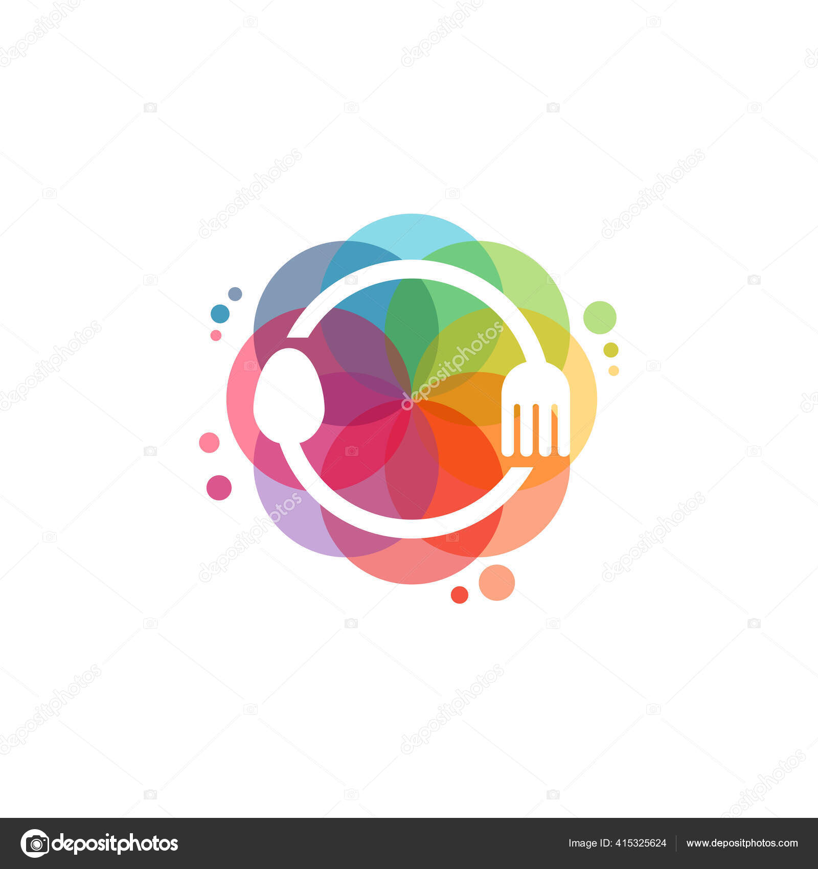 Colorful Food Logo Vector Restaurant Logo Designs Template Design ...