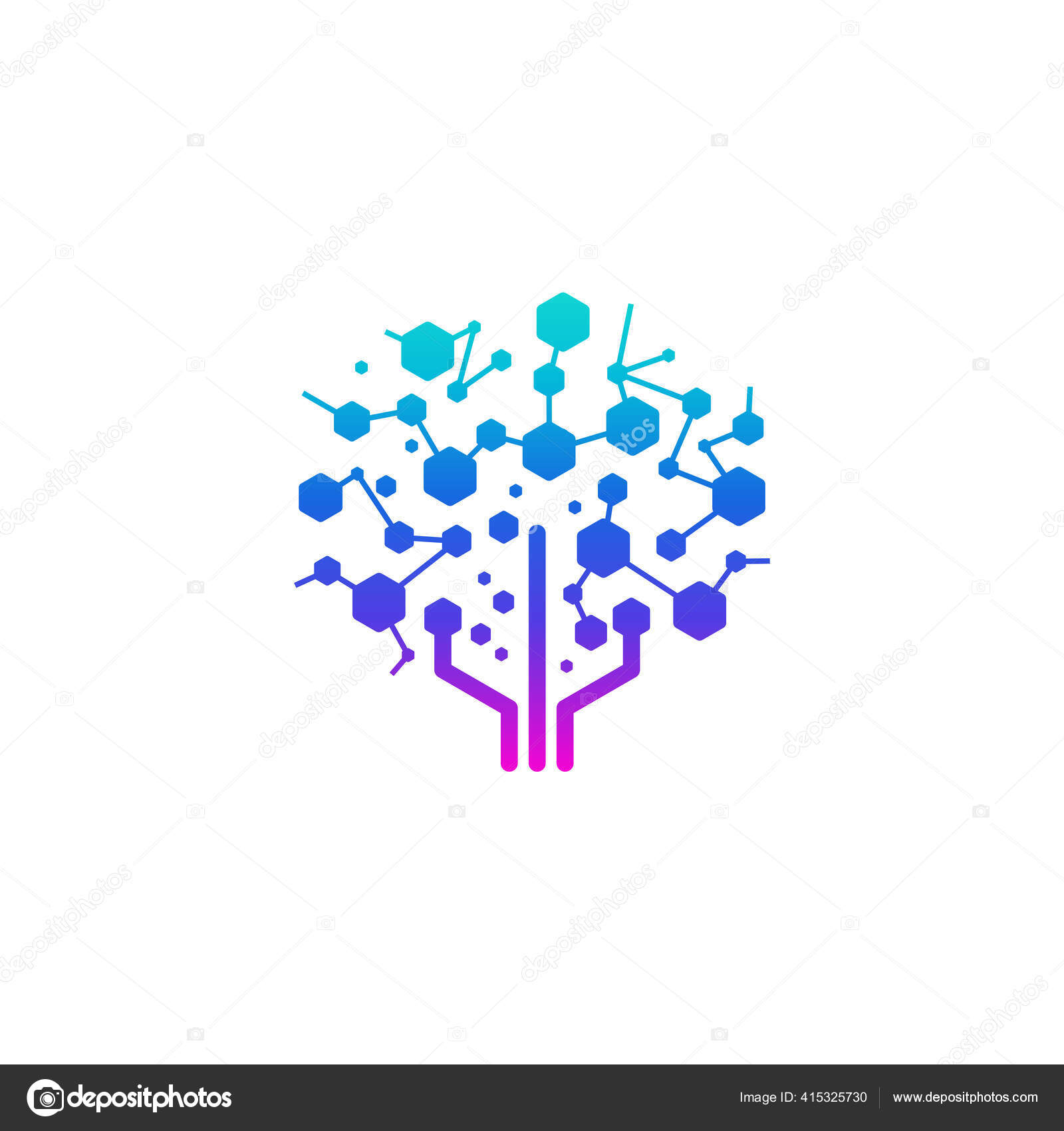 Digital Tree Logo Designs Concept Vector Modern Tree Tech Logo Stock ...