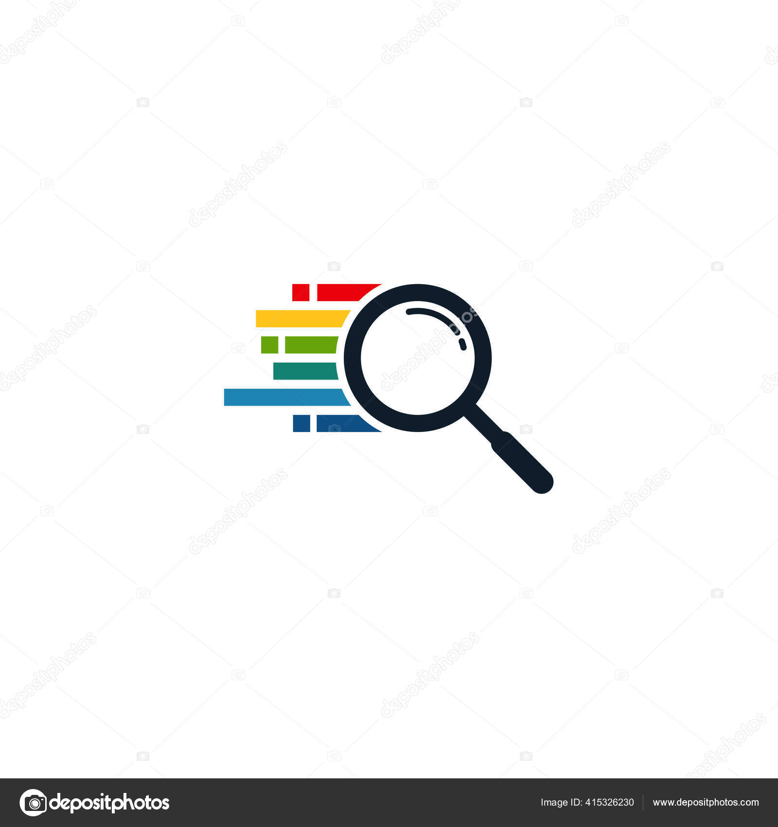 Fast Finder Logo Designs Template Magnifying Logo Symbol Stock Vector ...